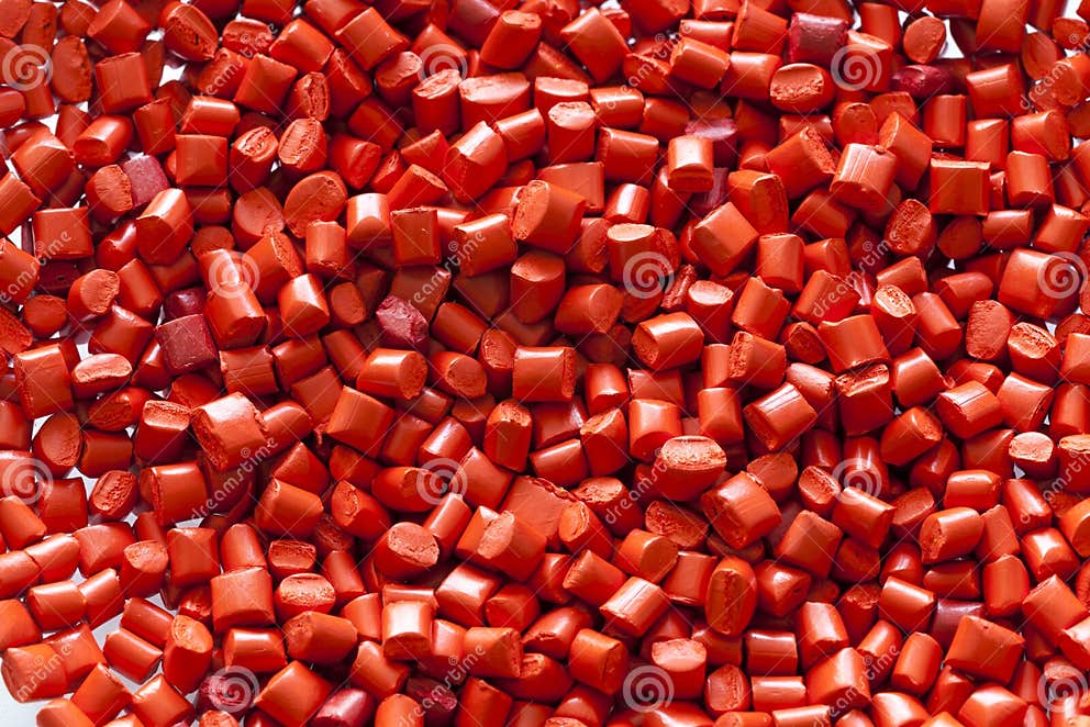 Red plastic granules stock photo. Image of chemistry - 29491248
