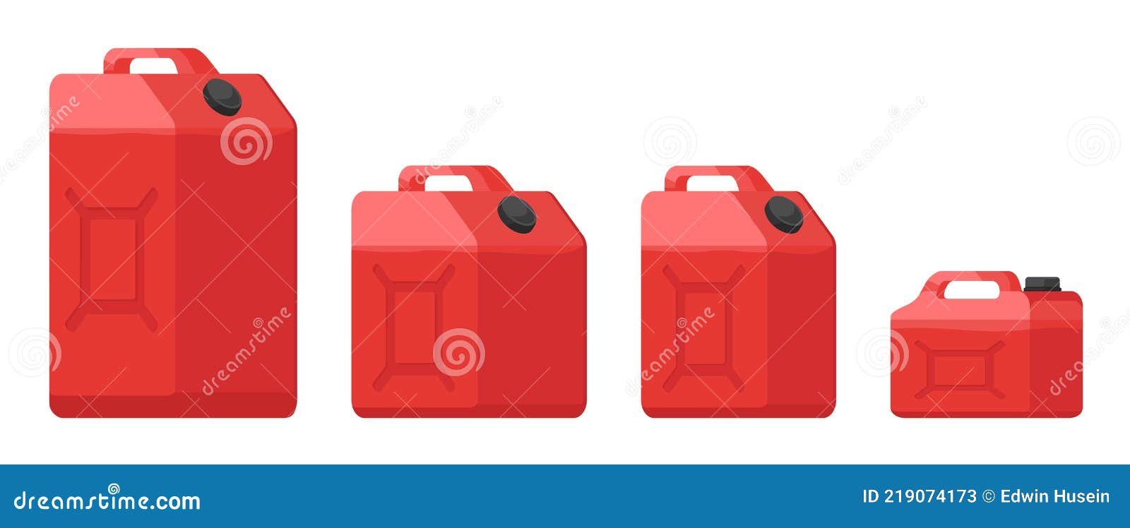 Red Plastic Jerry Cans stock vector. Illustration of business - 219074173