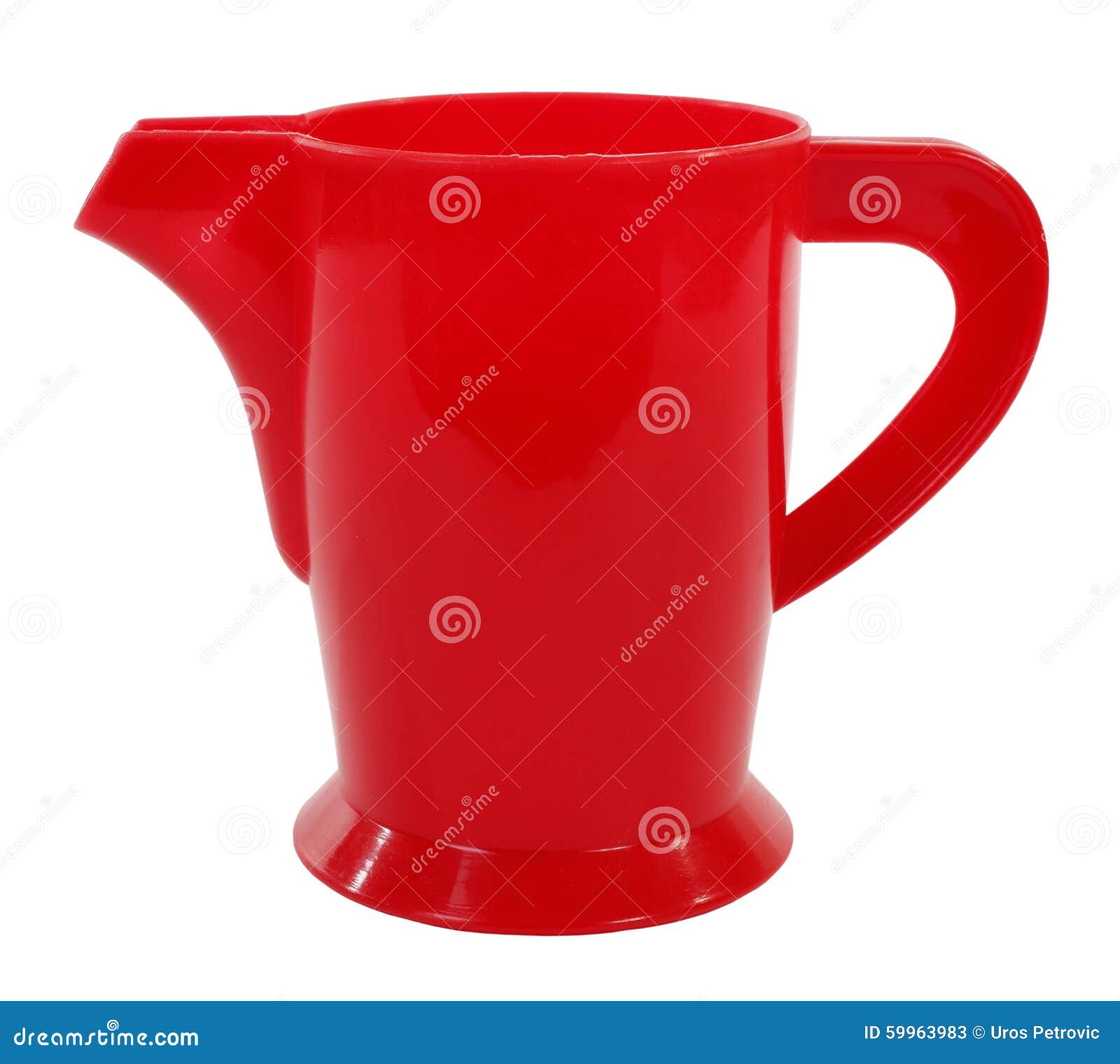 Red plastic kettle pitcher stock image. Image of isolated - 59963983