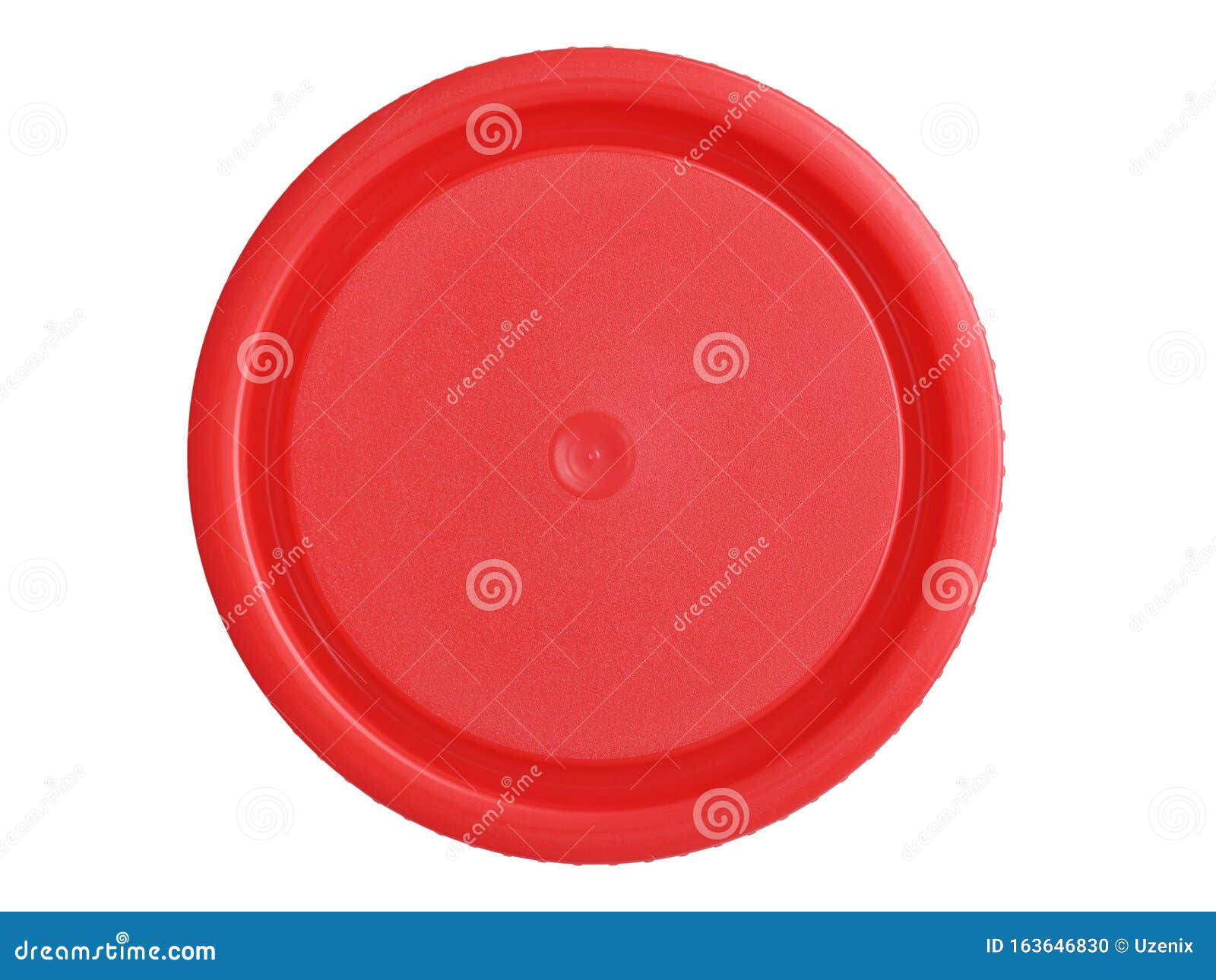 Red Plastic Lid for Jar, Top View, Isolated on White Background Stock ...