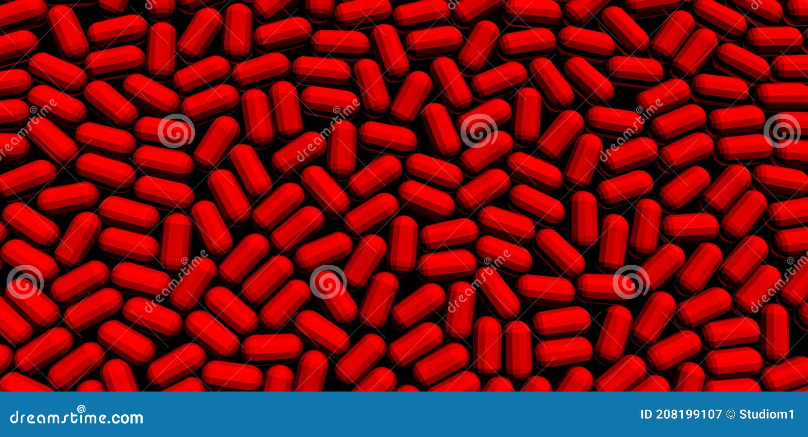 Red Plastic Polymer Granules on Black Background. 3d Vector ...