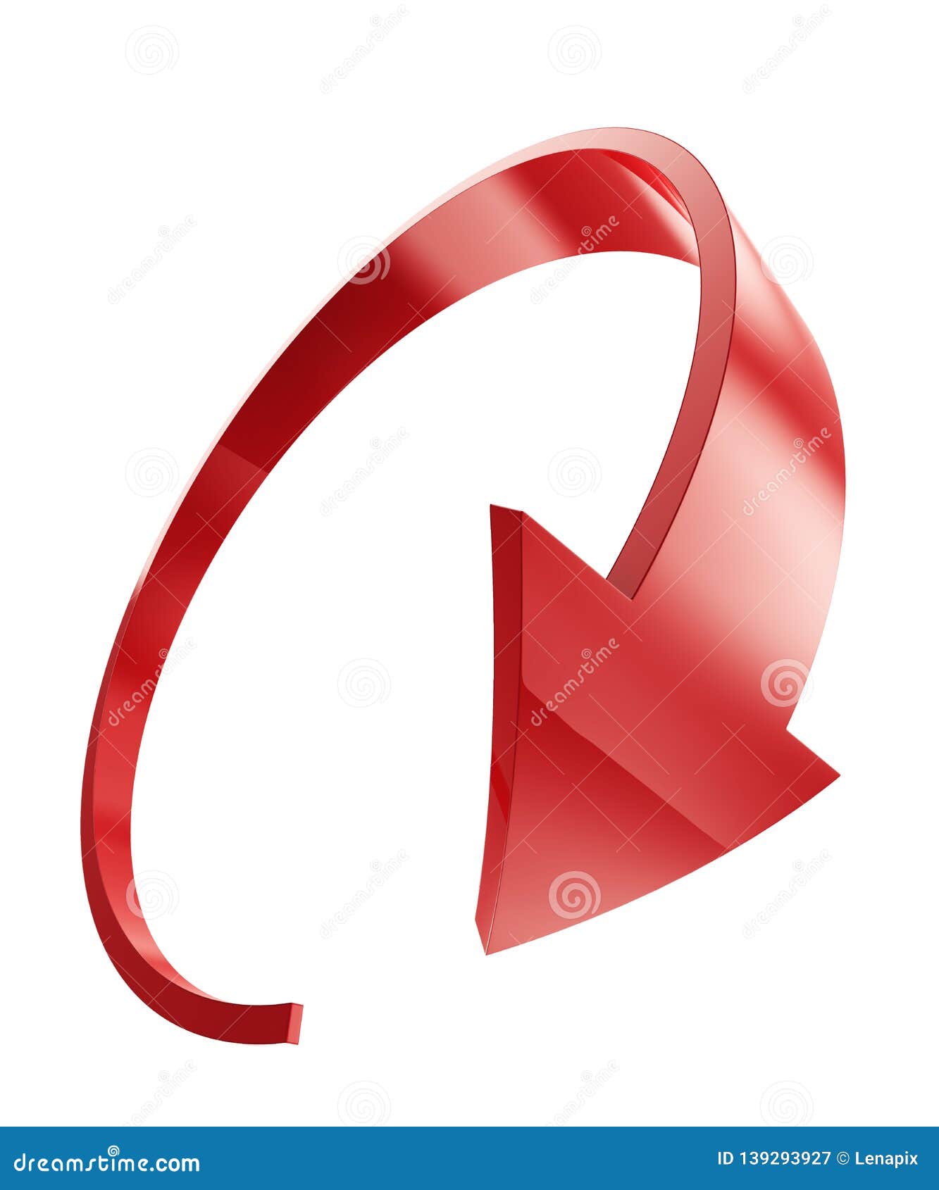 Red plastic round arrow stock illustration. Illustration of background ...