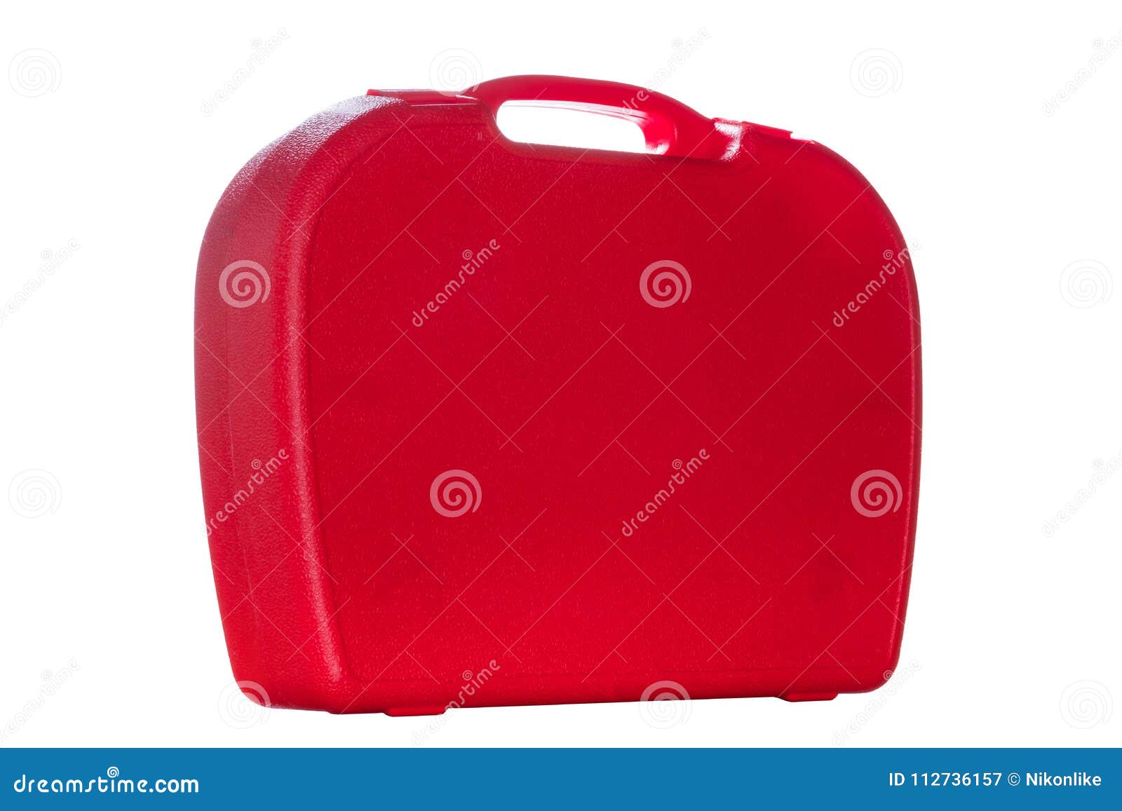 Red Plastic Safety Box Suitcase. Stock Image - Image of safety, packing ...
