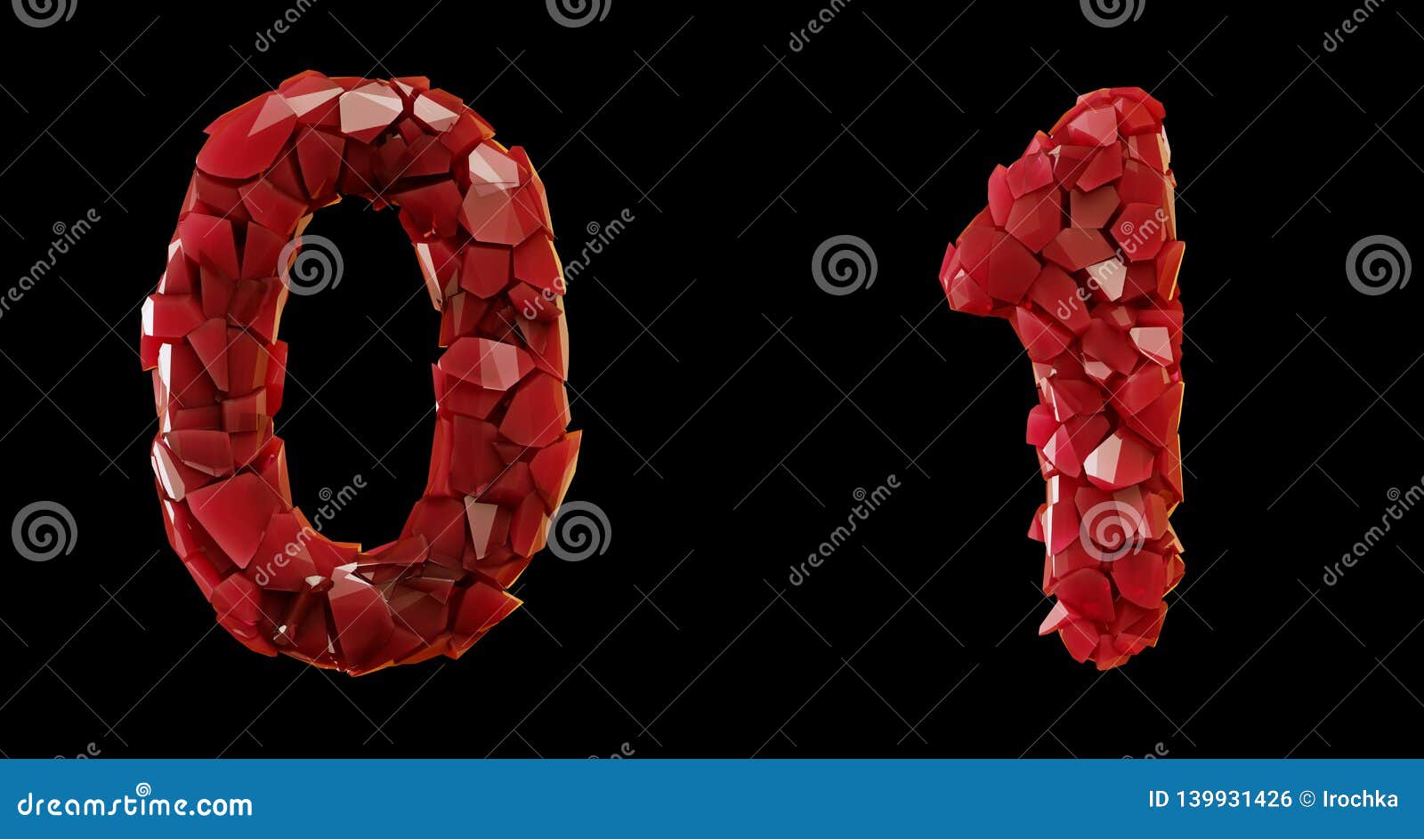 Red Plastic Set 0, 1 Made of 3d Render Plastic Shards Red Color. Stock ...