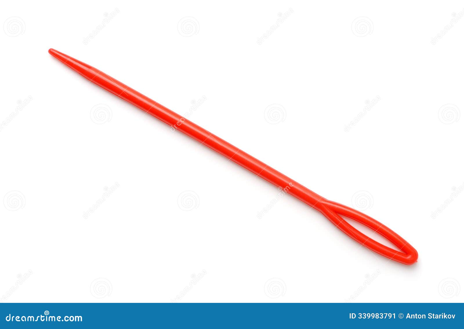 Red plastic sewing needle stock image. Image of loose - 339983791