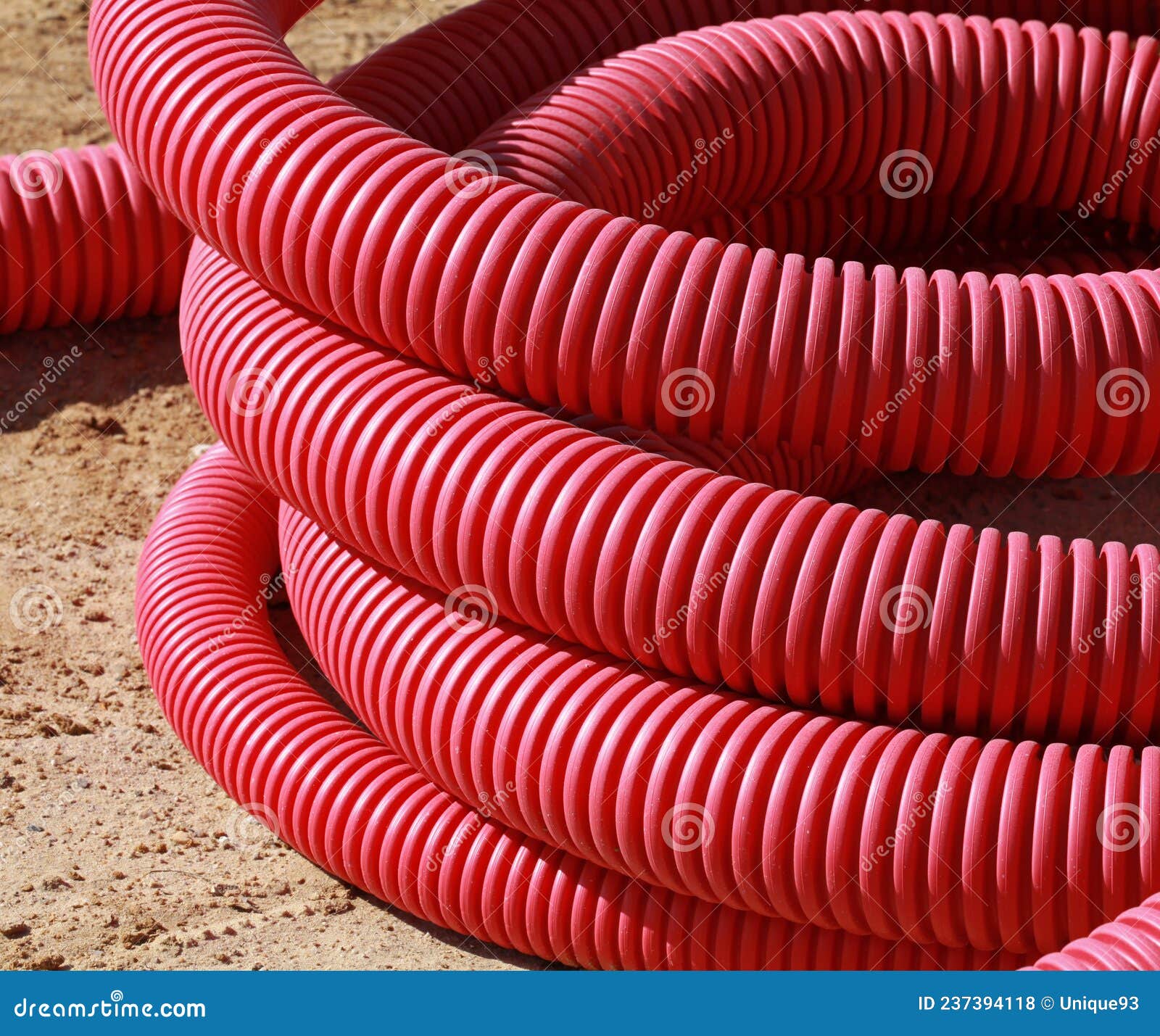 Red Plastic Sheath for Electrical Cable Stock Photo - Image of metals ...