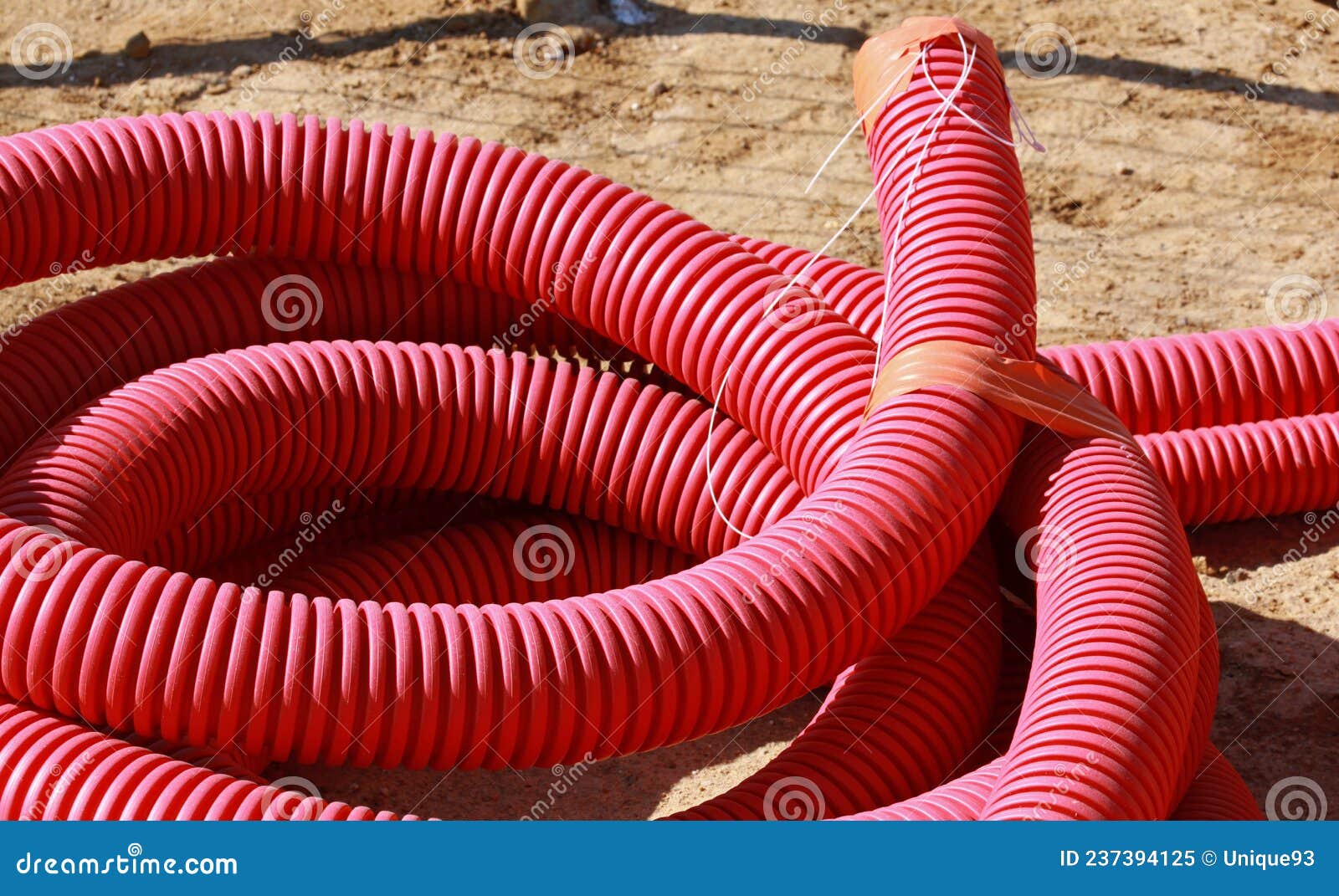Red Plastic Sheath for Electrical Cable Stock Image - Image of color ...