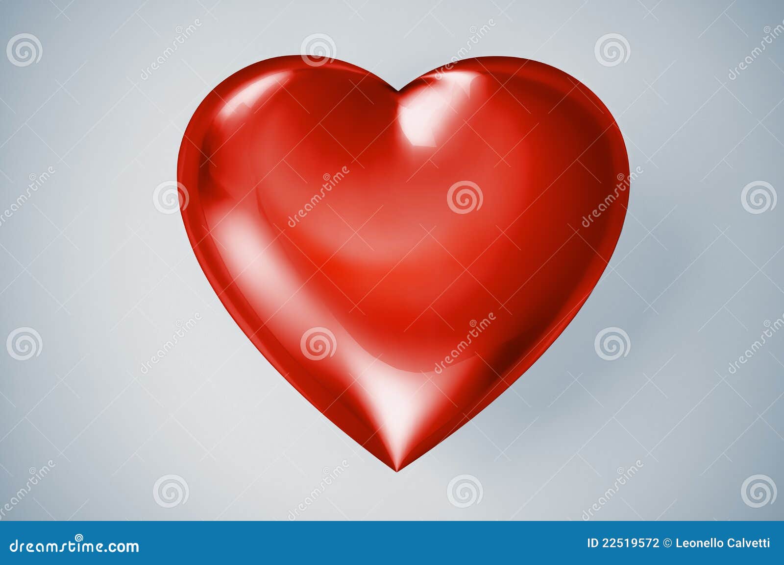 Red plastic shining heart. stock illustration. Illustration of ...