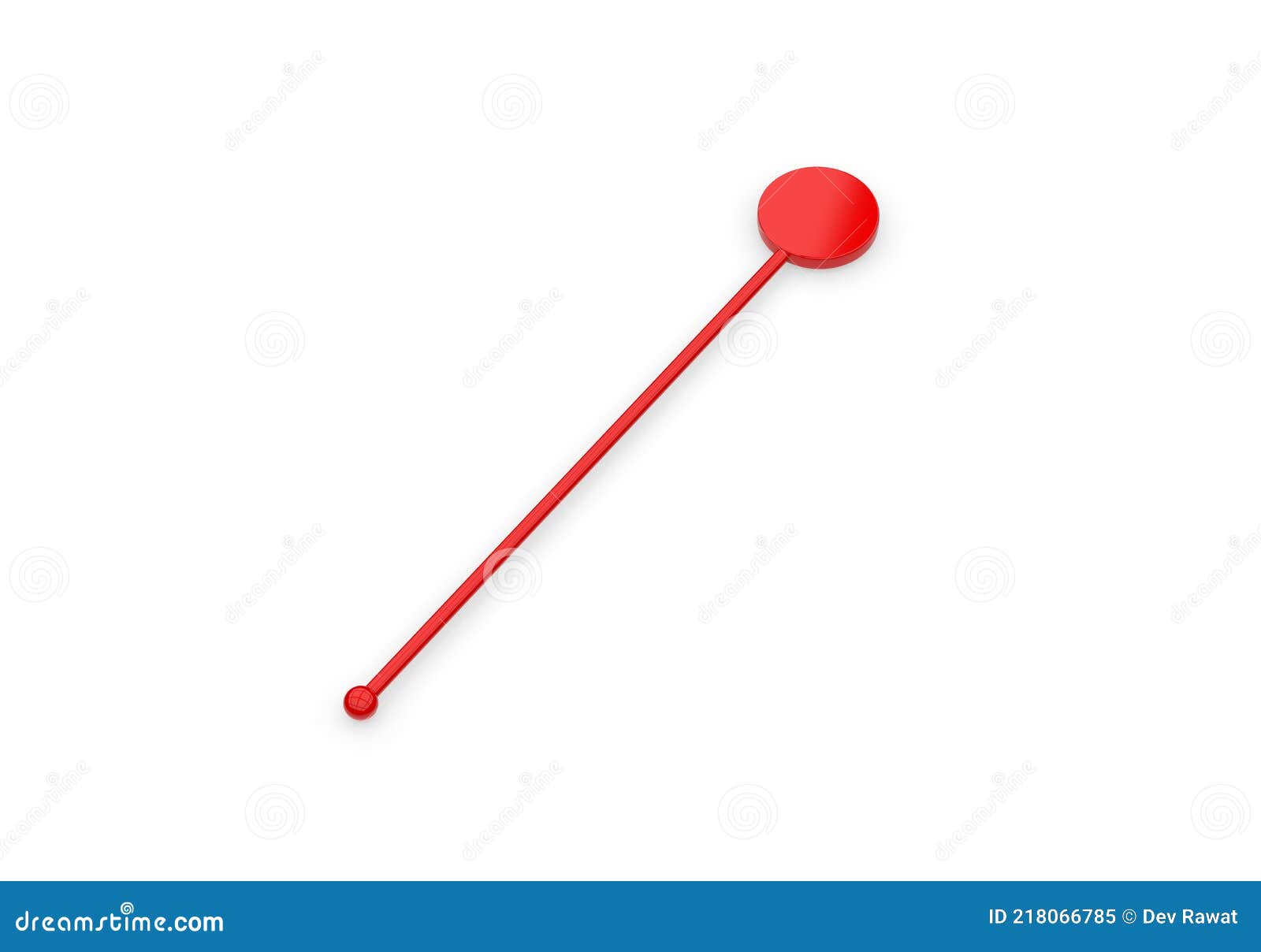 Plastic Stirrer For Coffee And Tea Isolated On White Background. Vector ...