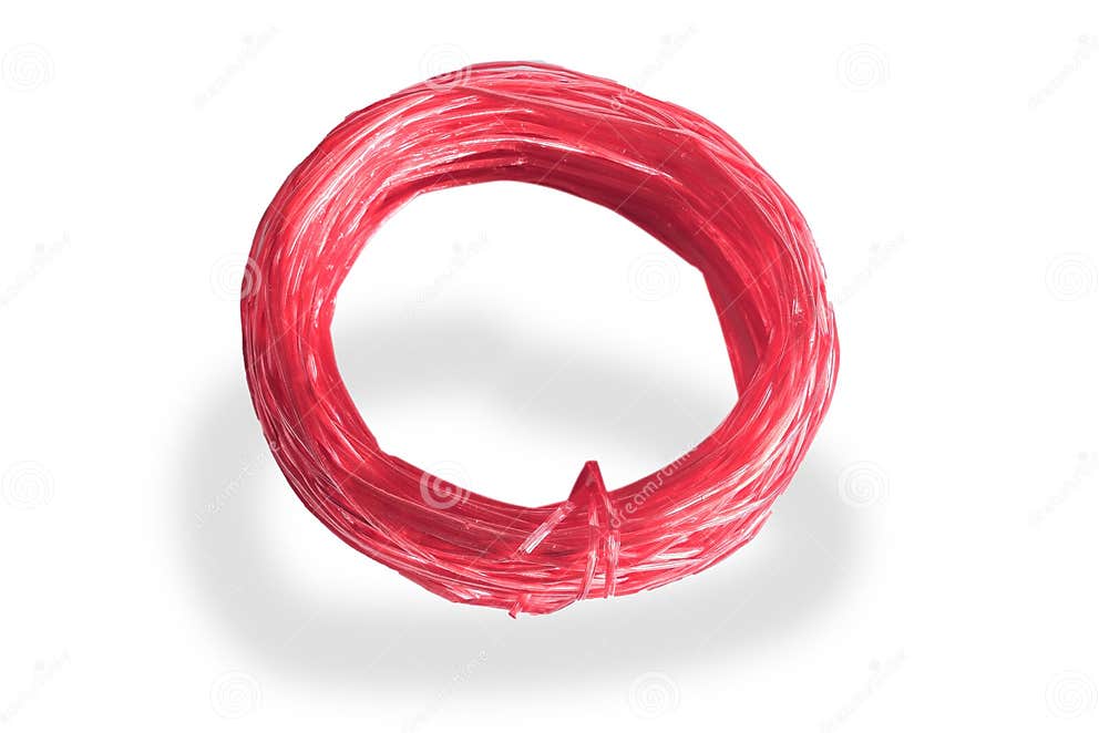 Red plastic straw rope stock image. Image of green, rope - 168856105