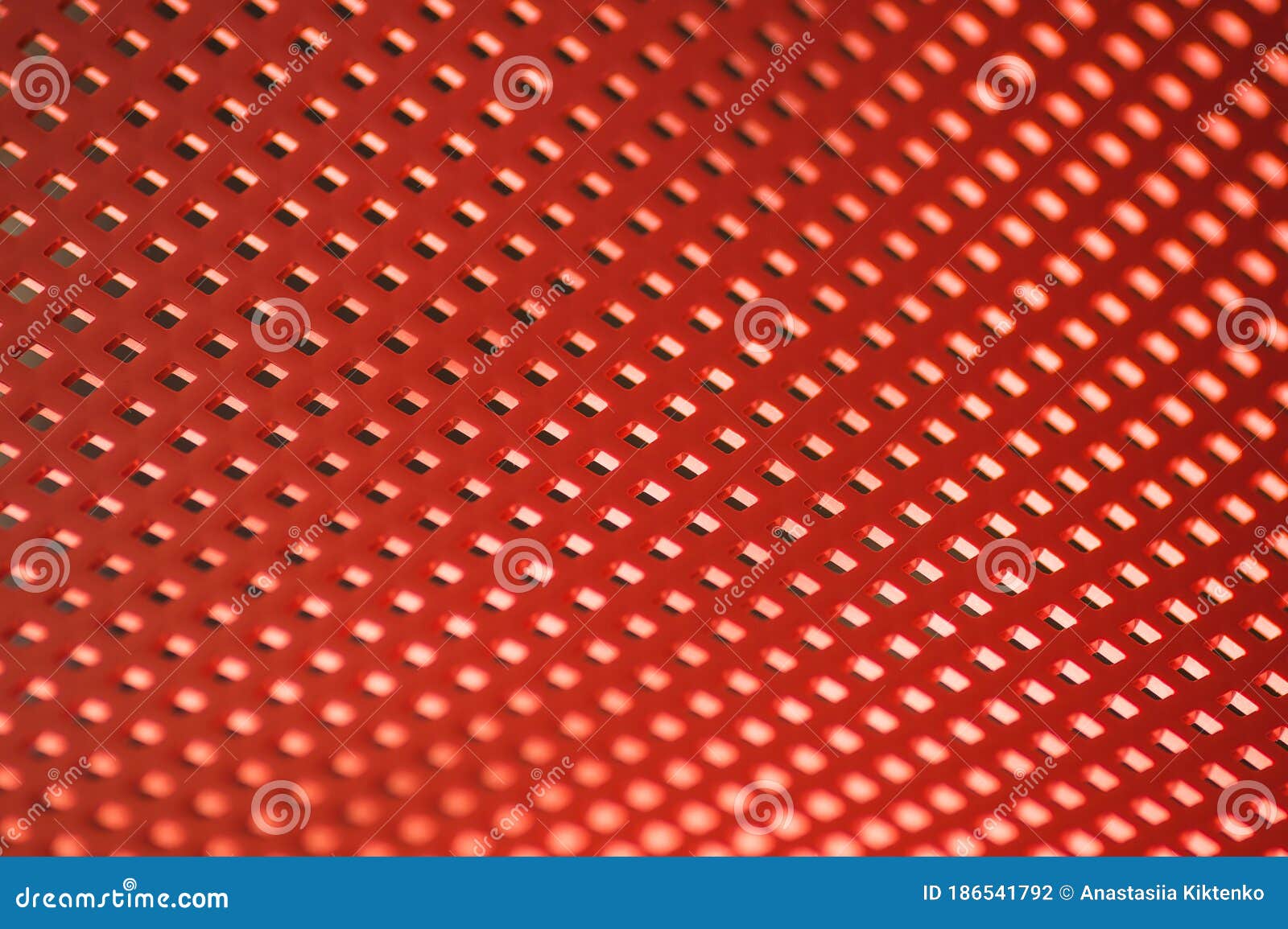 Red Plastic Texture with Rectangular Holes in the Blur Stock Photo ...