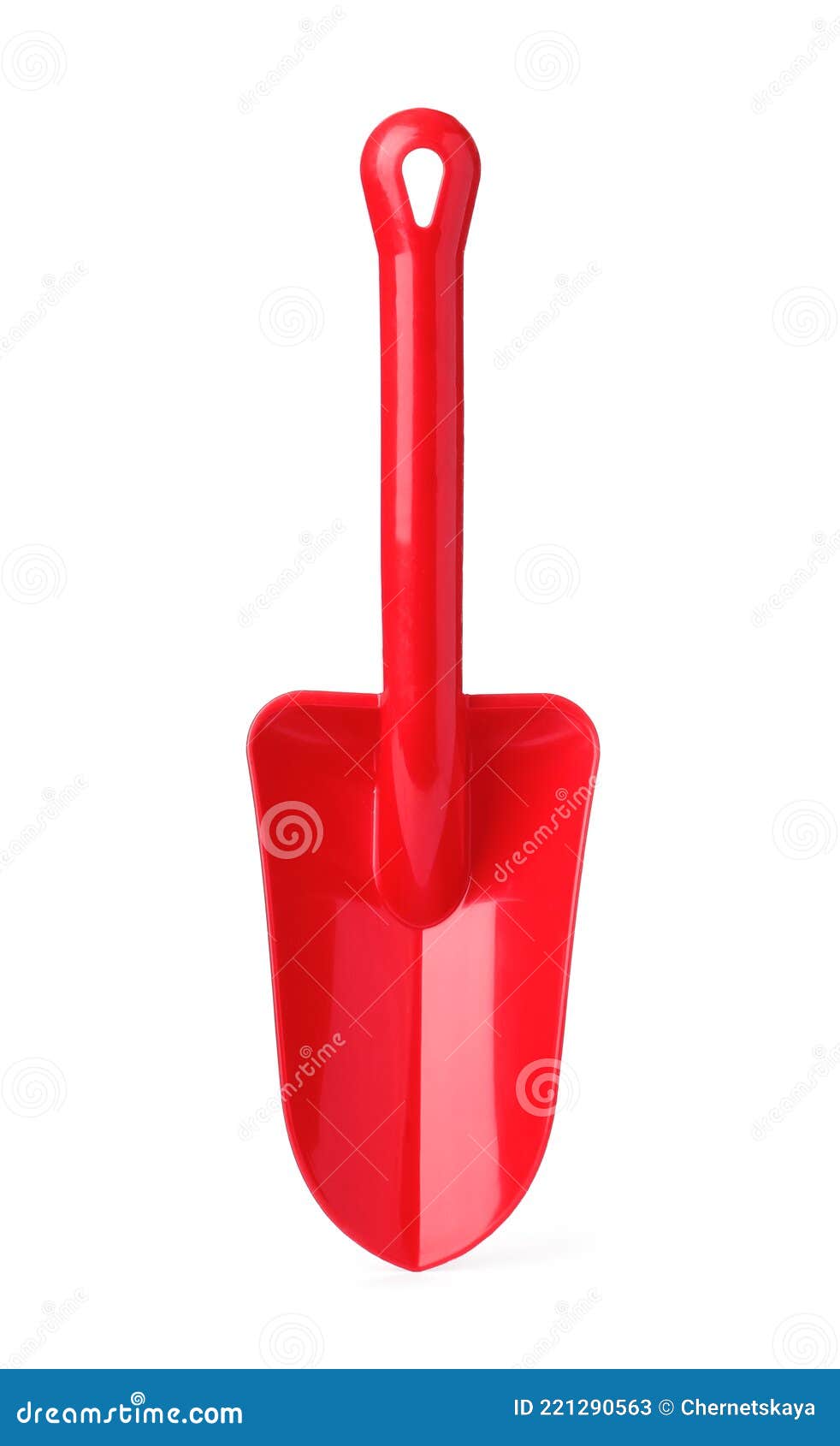 Red Plastic Toy Shovel Isolated on White Stock Image - Image of playing ...