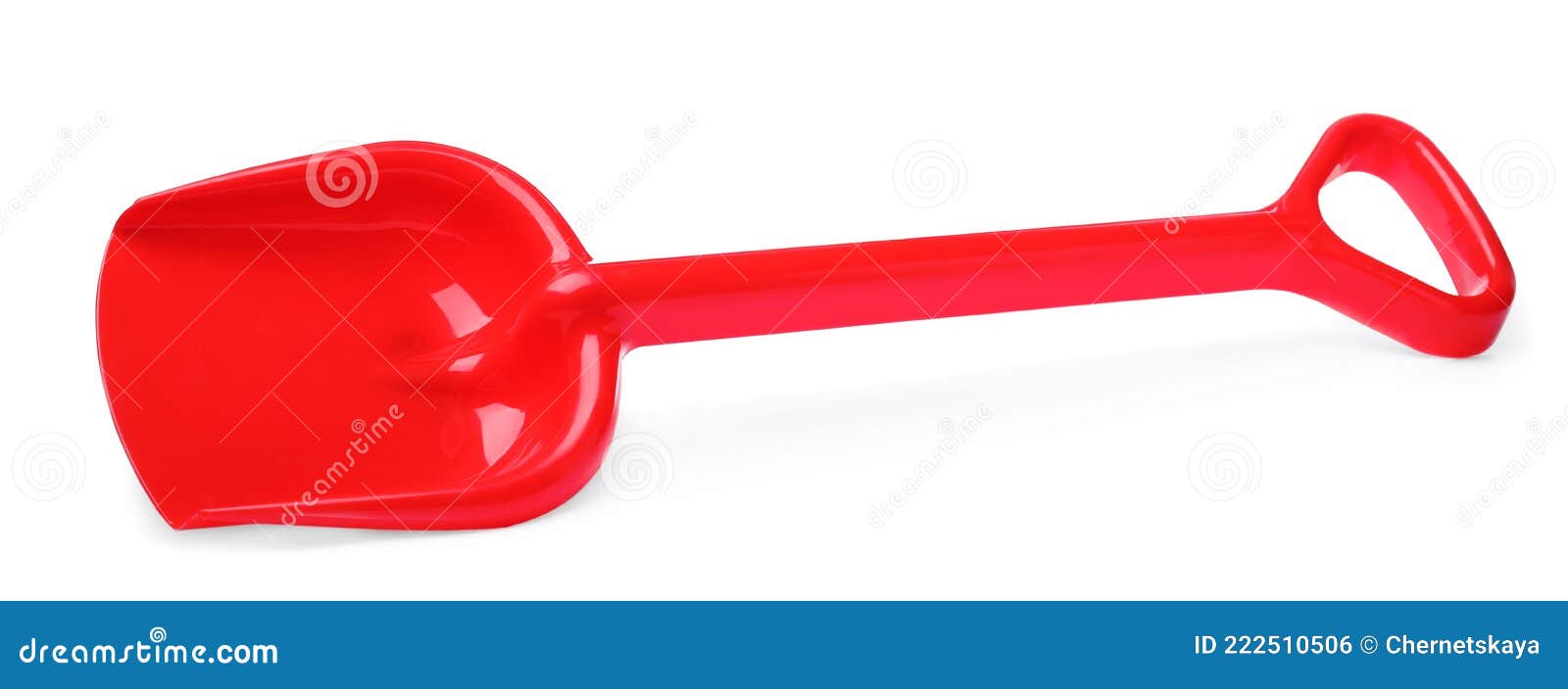 Red Plastic Toy Shovel Isolated on White Stock Photo - Image of ...