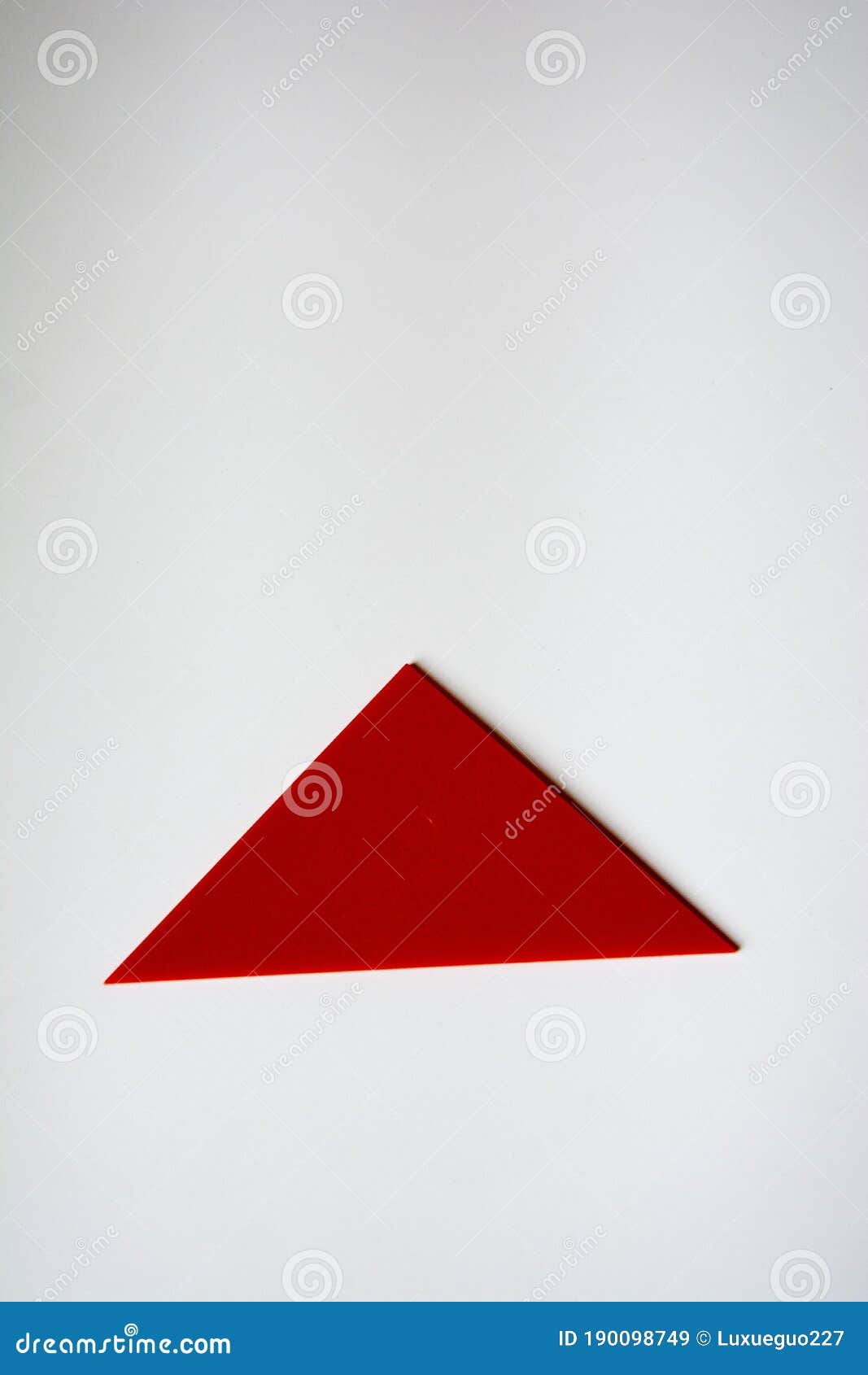 Red plastic triangle stock image. Image of cumulus, natural - 190098749