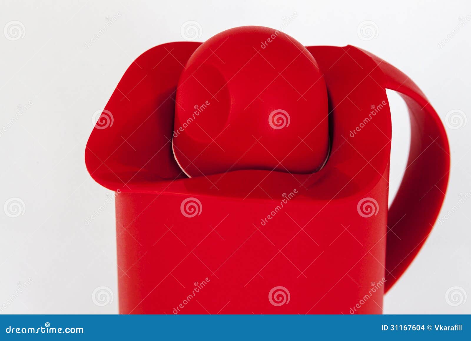 Red plastic water jug stock photo. Image of object, table - 31167604