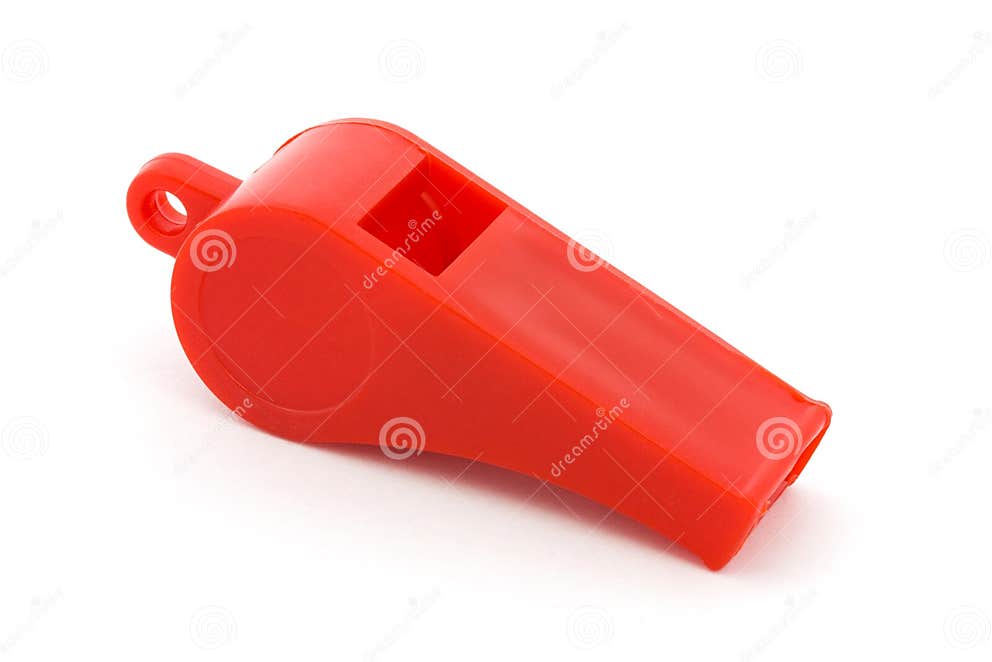 Red plastic whistle stock image. Image of whistle, plastic - 23760371