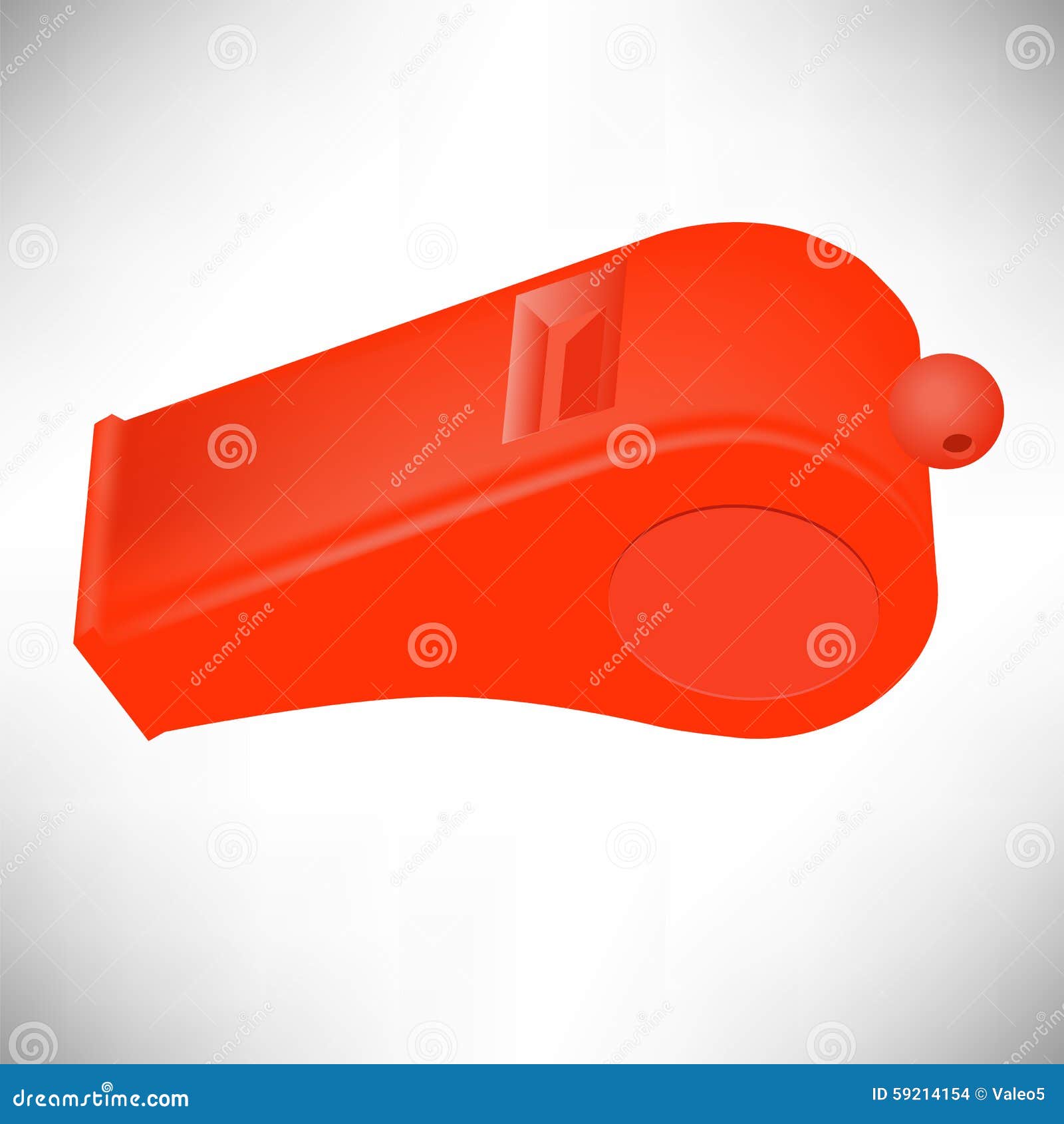 Red Plastic Whistle stock vector. Illustration of object - 59214154