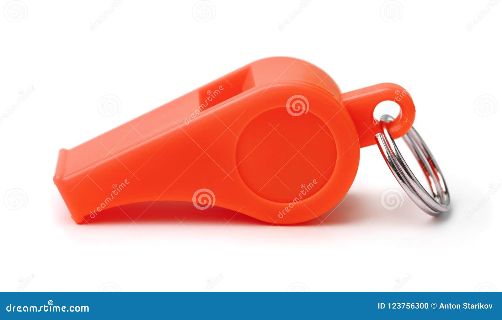 Red plastic whistle stock photo. Image of shadow, danger - 123756300