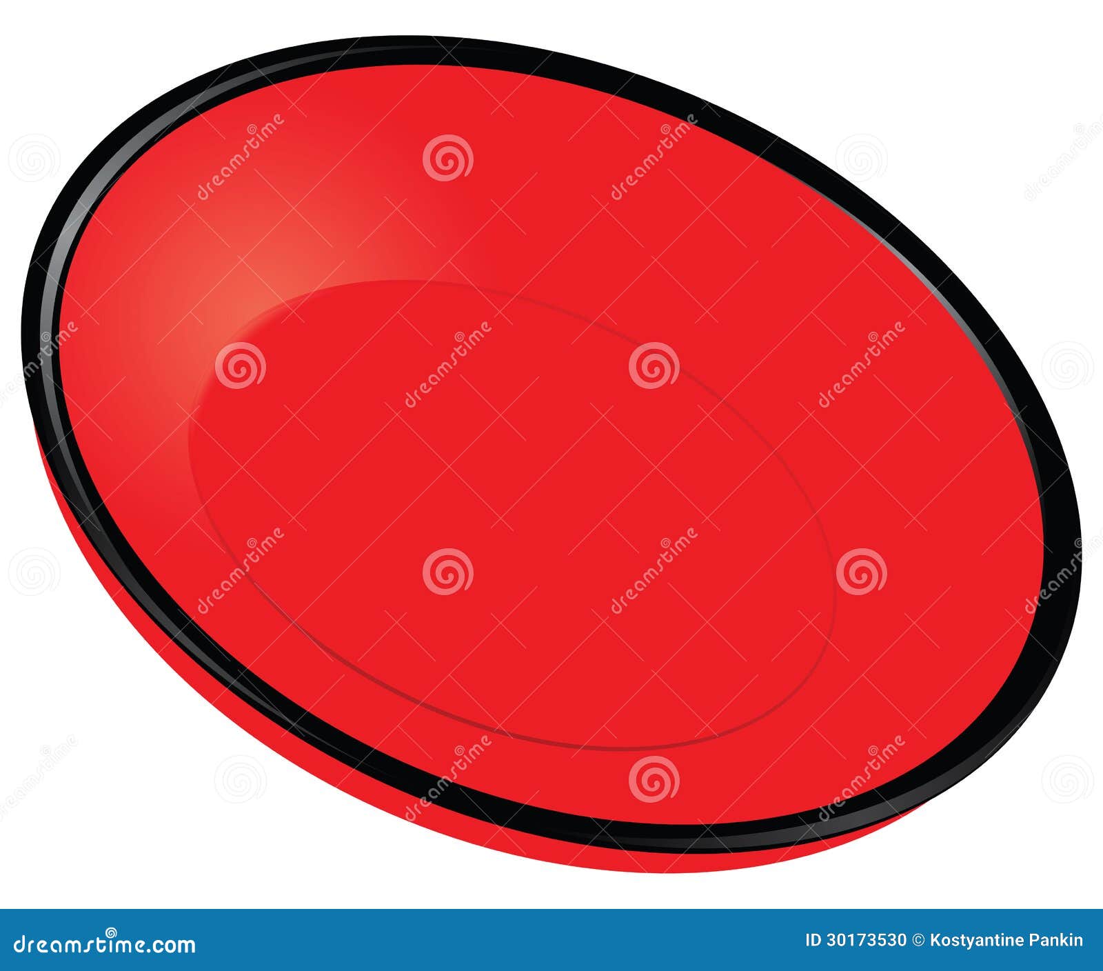 Red plate stock vector. Illustration of empty, japanese - 30173530