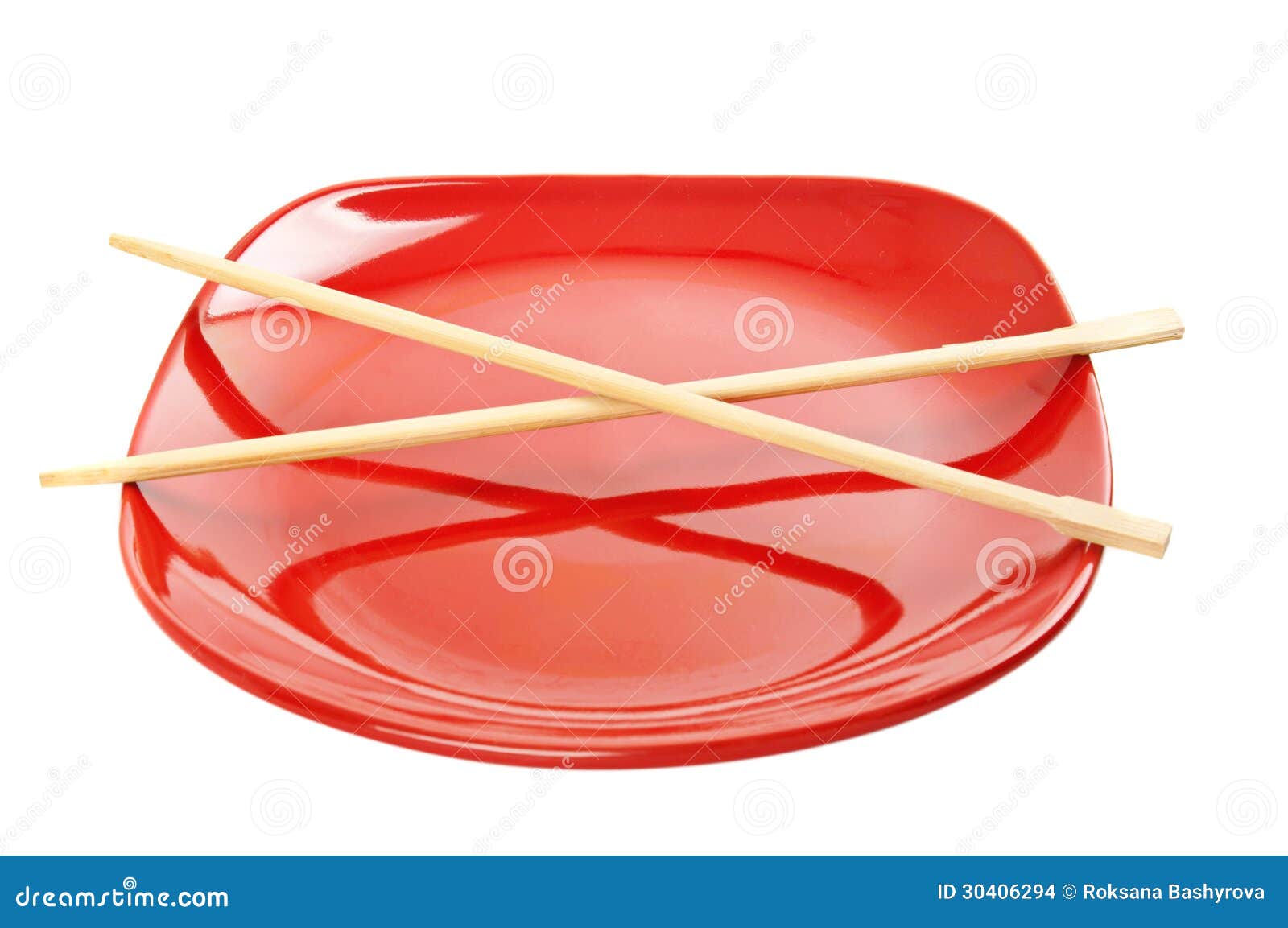 Red Plate with Chinese Sticks Stock Photo - Image of buffet, food: 30406294