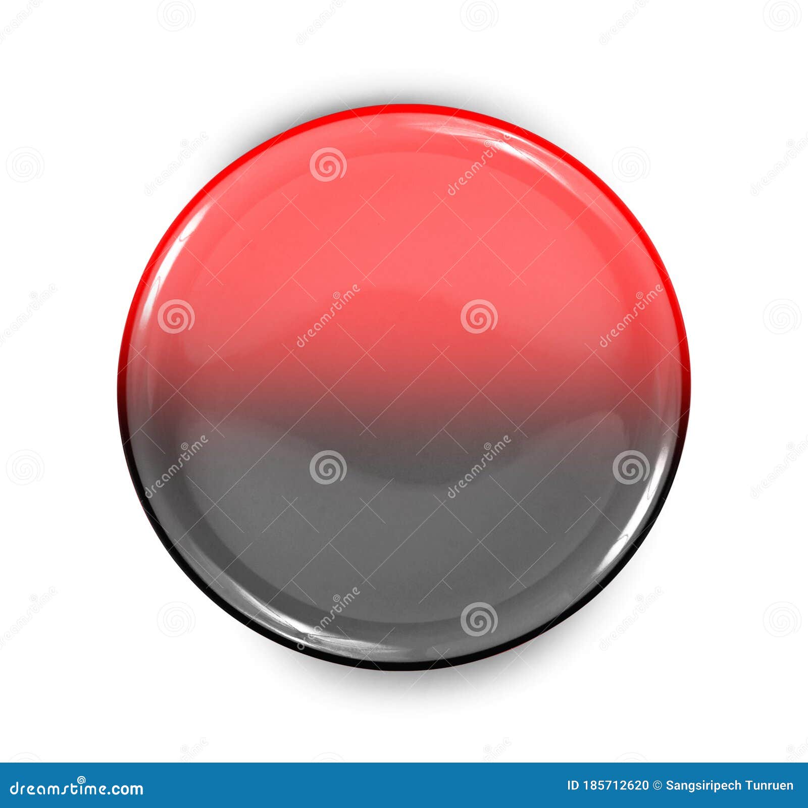 Red Plate Isolated on White Background Stock Photo - Image of dish ...