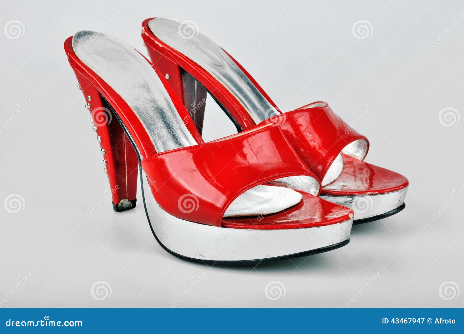 Red Platform Heels stock image. Image of design, fashionable - 43467947
