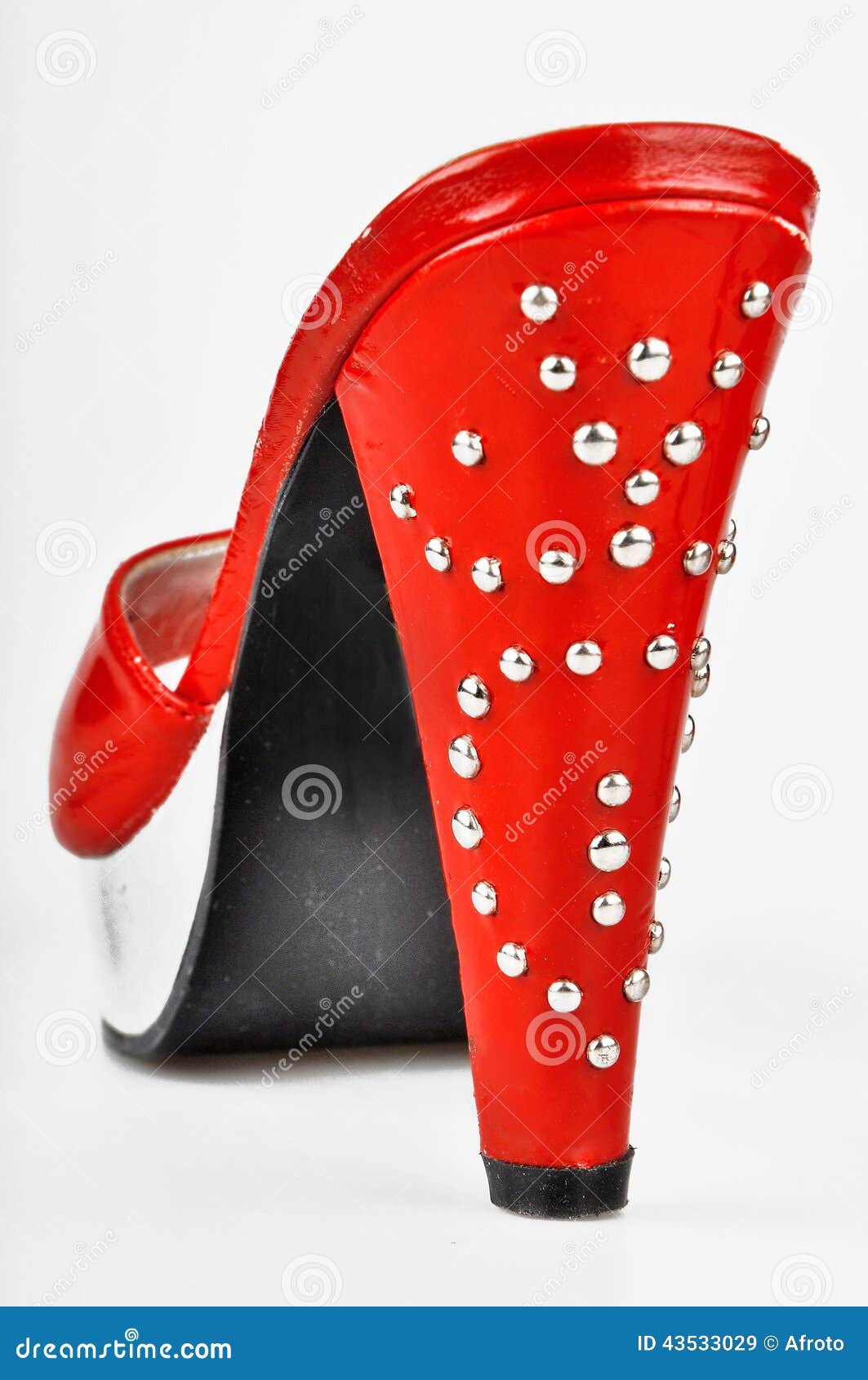 Red Platform shoe stock image. Image of reflections, fashionable - 43533029