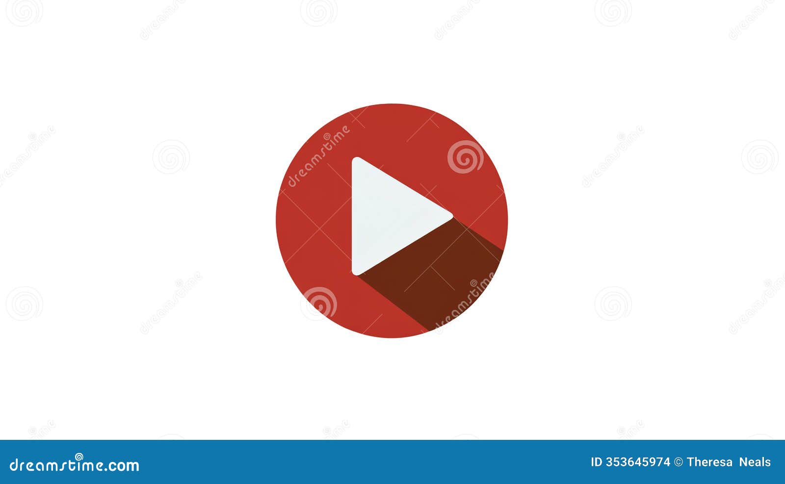 Red Play Button Icon - Minimalist Design Stock Illustration ...
