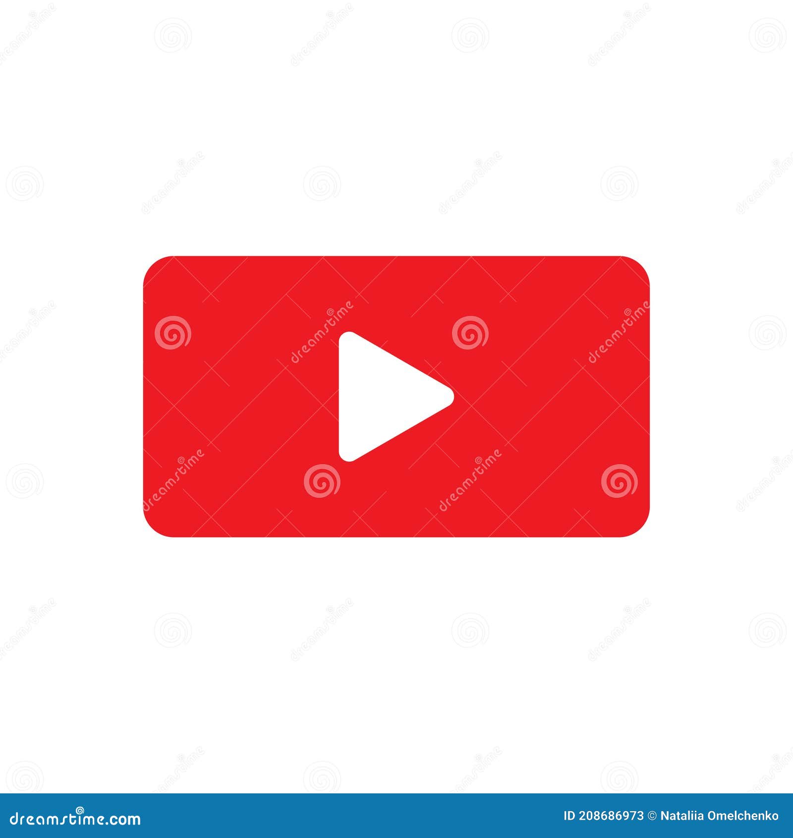 Red Play Button Icon Vector Isolated Stock Vector - Illustration of ...