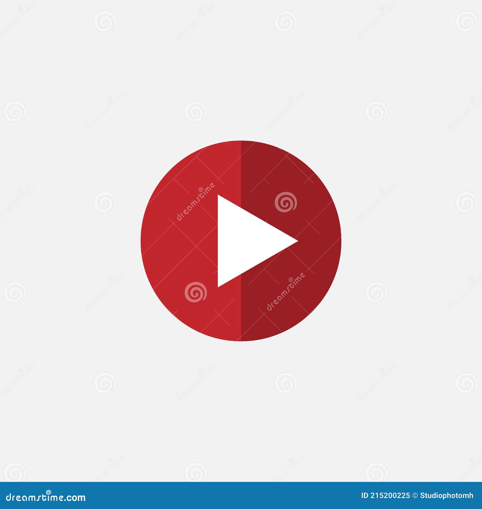 Red Play Button Icon. Vector Simple Modern Icon Design Illustration ...