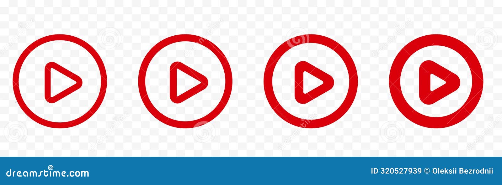 Red Play Button Logo Icon. Simple Play Button. Stock Vector ...