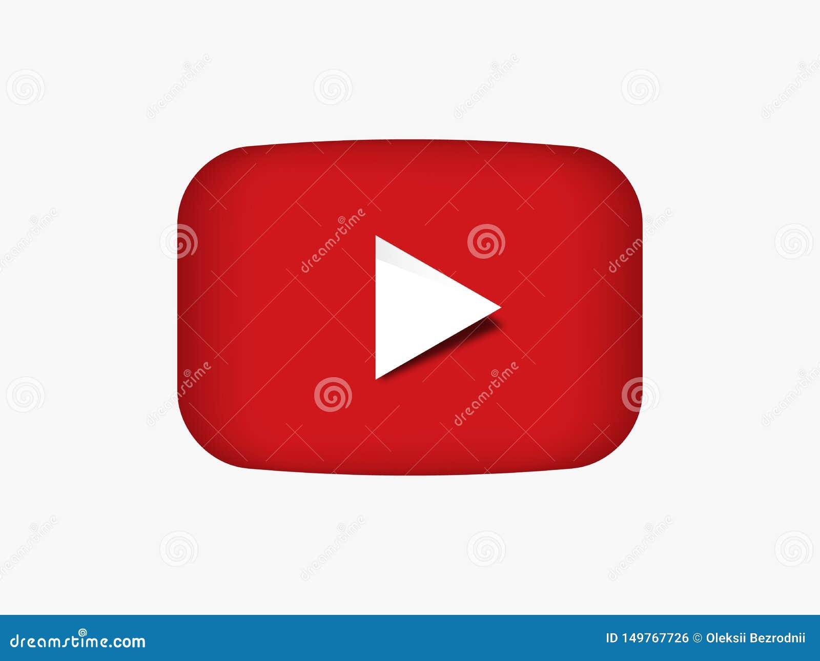 Red play button stock vector. Illustration of play, live - 149767726
