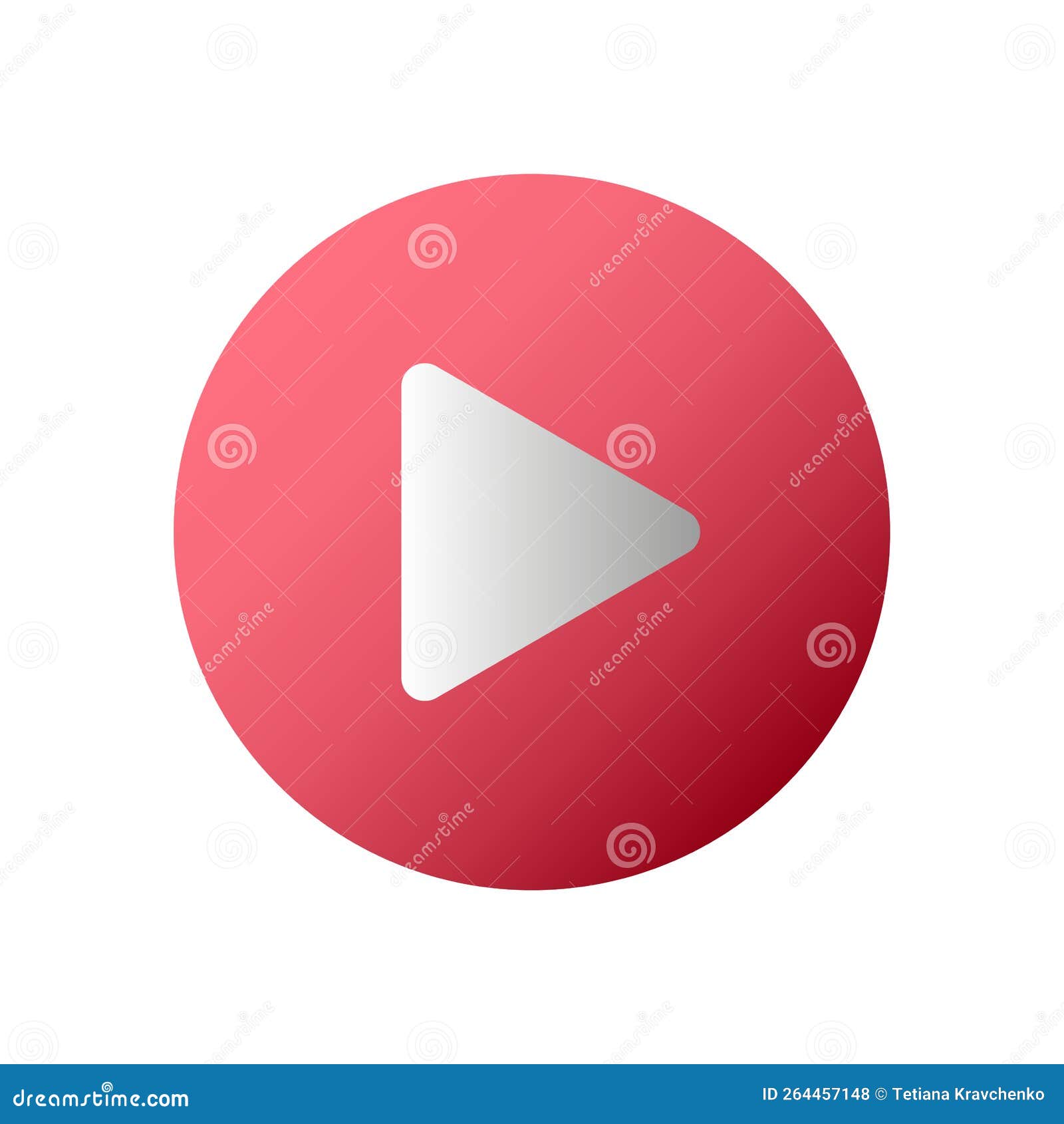 Red Play Button. Round Shape. Vector Illustration. Stock Image Stock ...