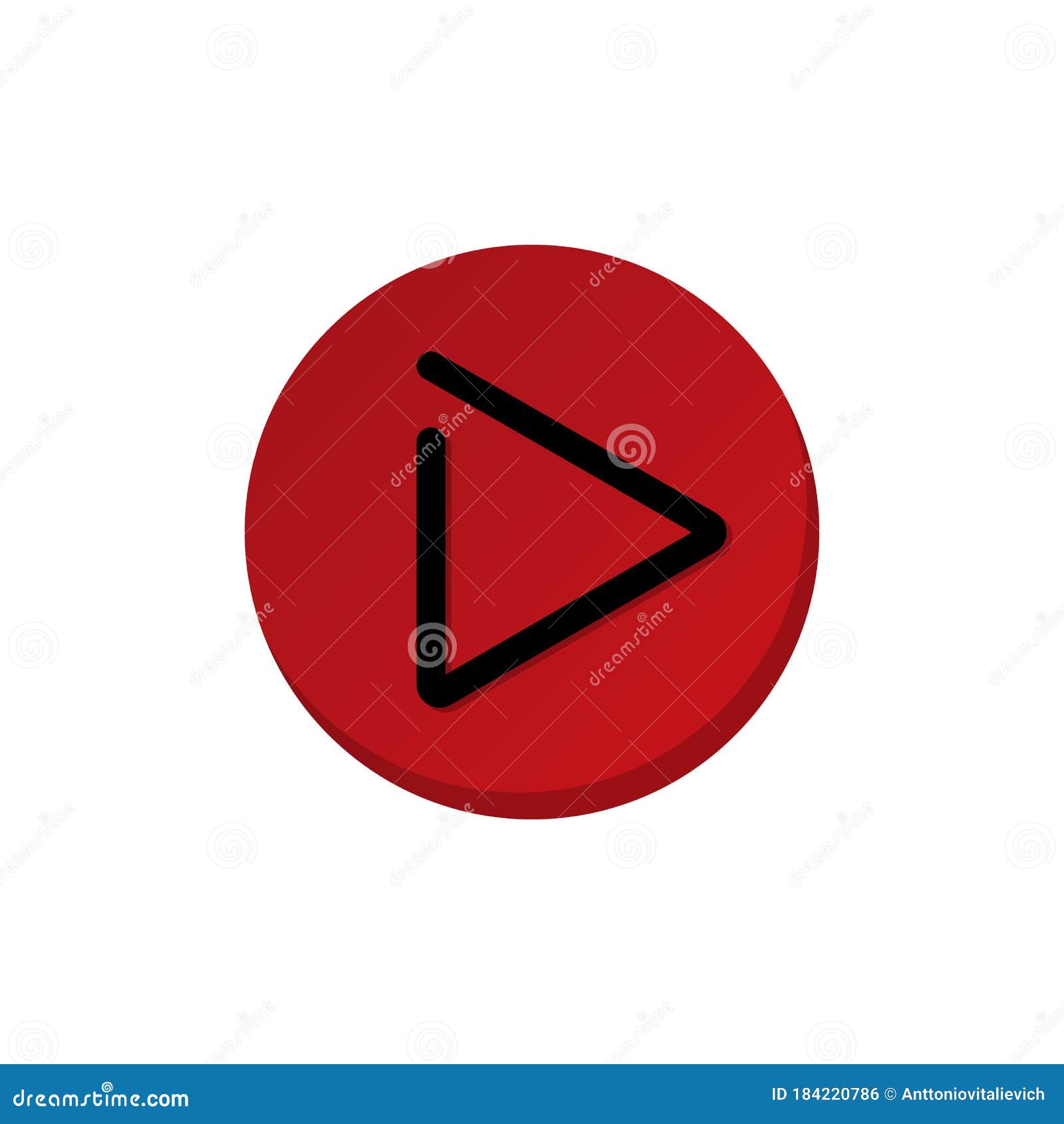 Red Play Button Sign. Play Video Icon. Illustration Stock Vector ...