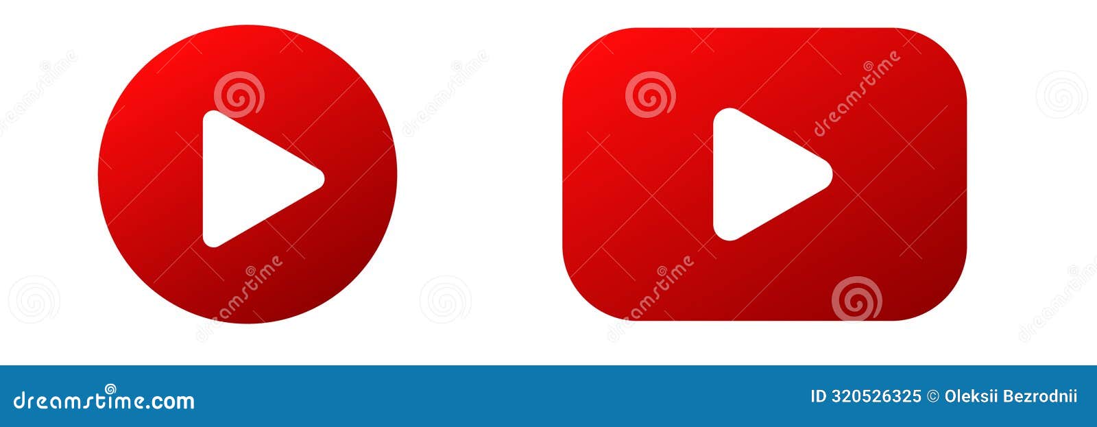 Red Play Button Symbol. Red Play Button Design. Cartoon Vector ...