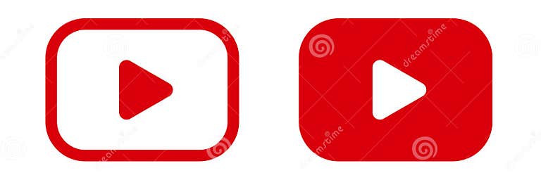Red Play Button Symbol. Play Button Icon. Editorial Photography ...