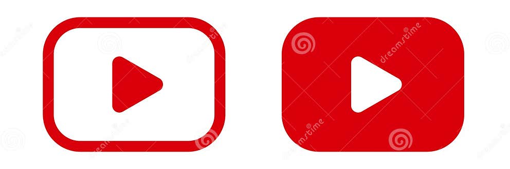 Red Play Button Symbol. Play Button Icon. Editorial Photography ...