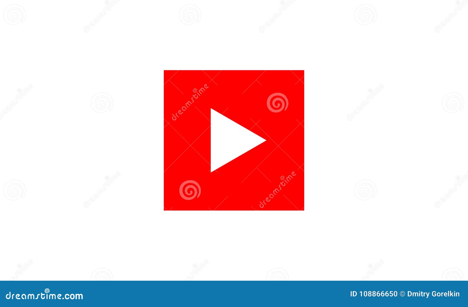 Red Play Vector Logo, Icon Button.youtube Flat Social Media Stock ...