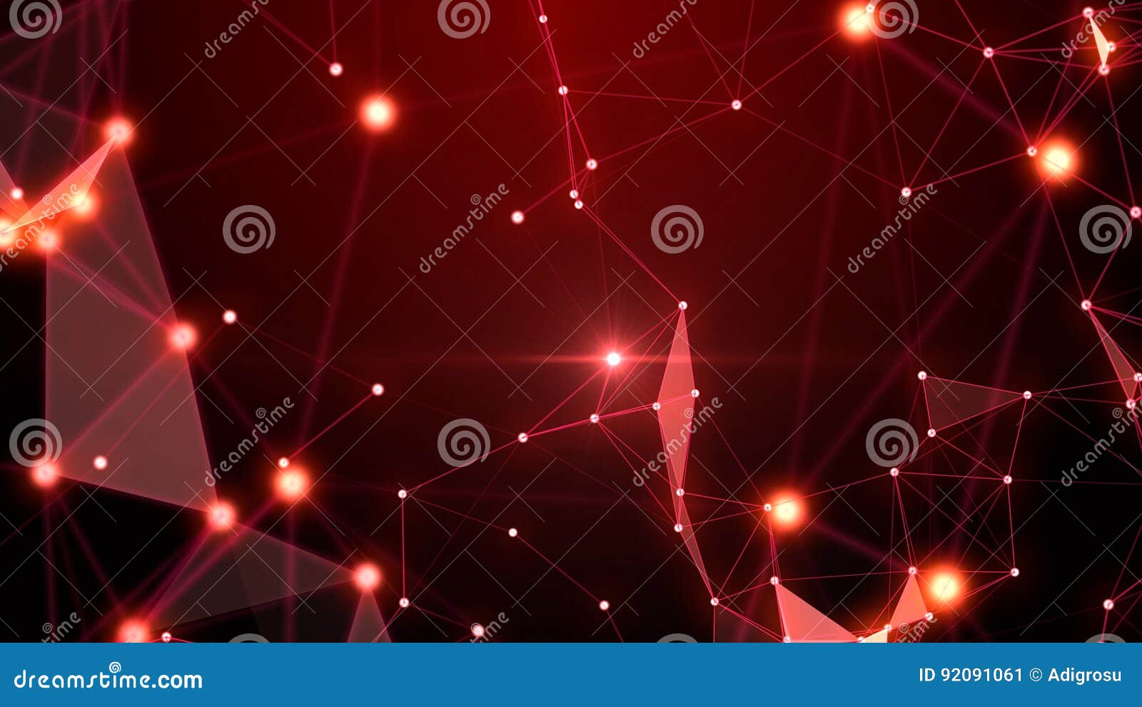 Red Plexus and Polygons Abstract Technology and Engineering Background ...