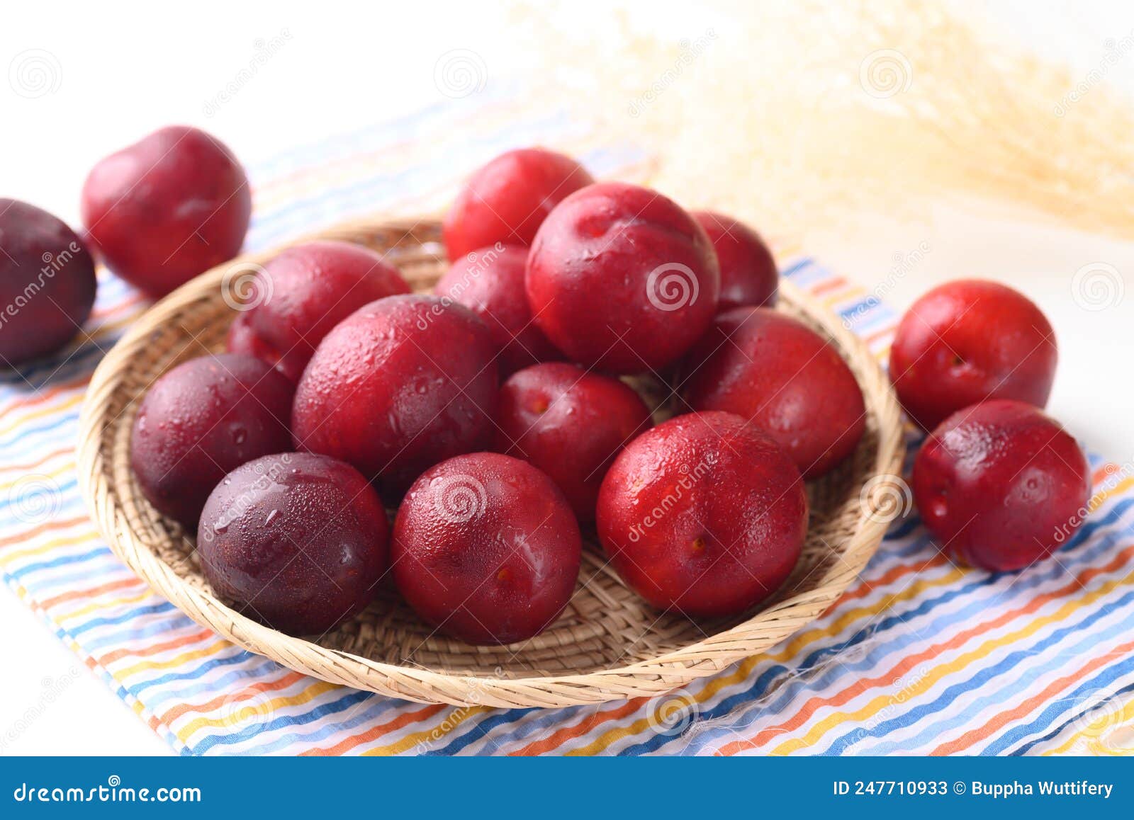 Red Plum Fruit Japanese Plum or Chinese Plum Stock Image - Image of ...