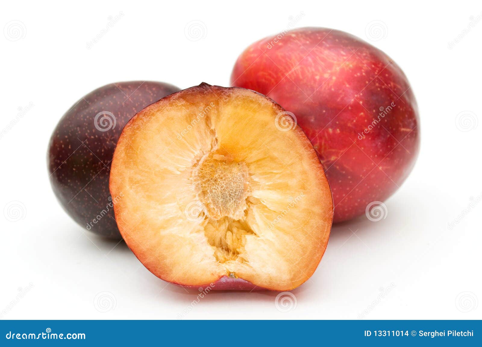Red plums stock photo. Image of isolated, healthy, nature - 13311014