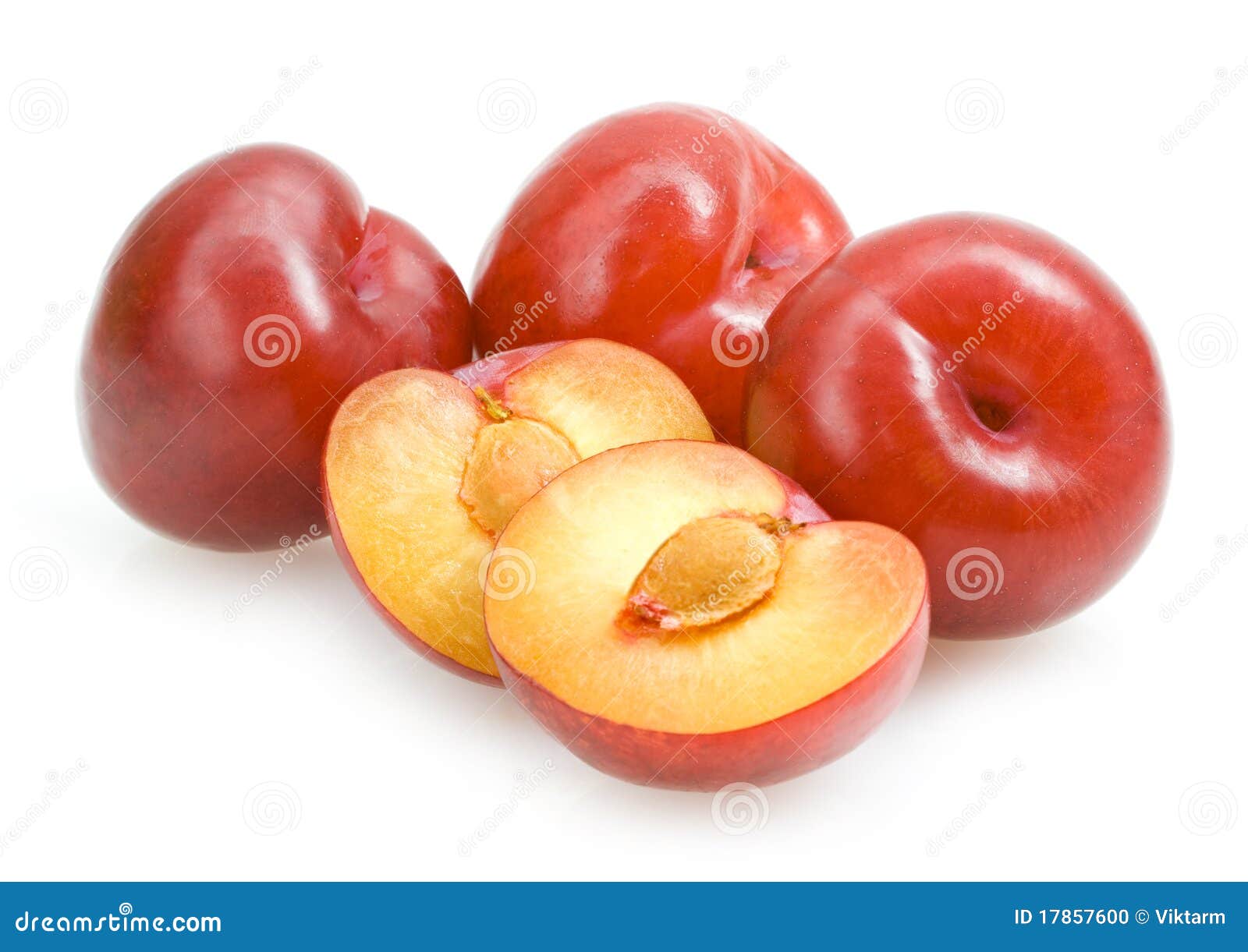 Red plums stock photo. Image of isolated, sweet, white - 17857600
