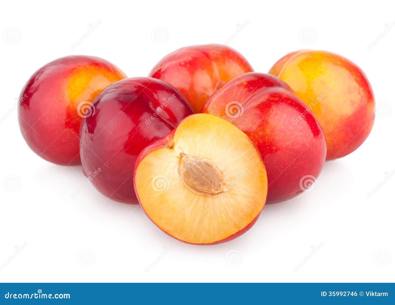 Red plums stock photo. Image of healthy, vegetarian, fresh - 35992746