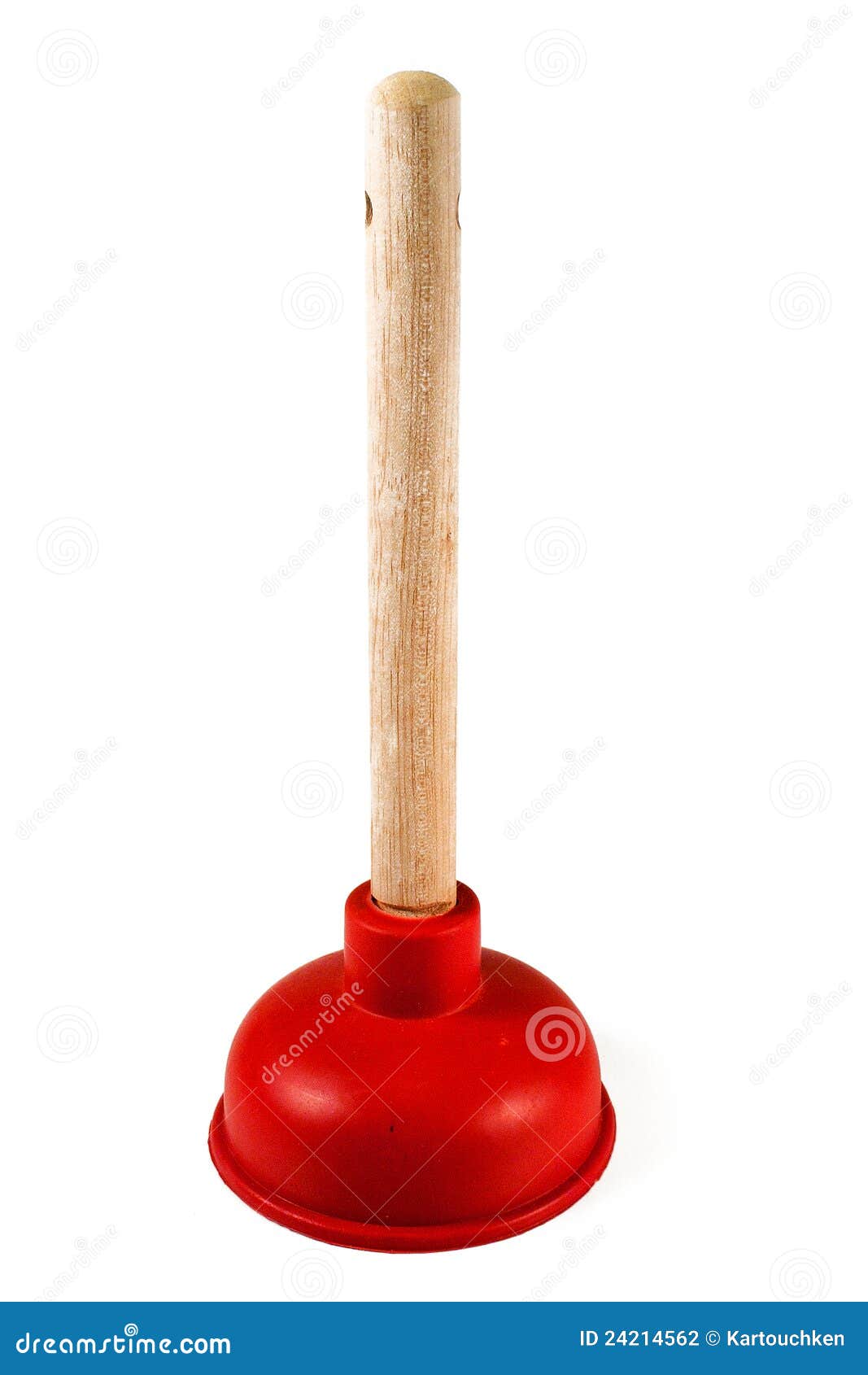 Red Plunger vertical stock photo. Image of drain, home - 24214562