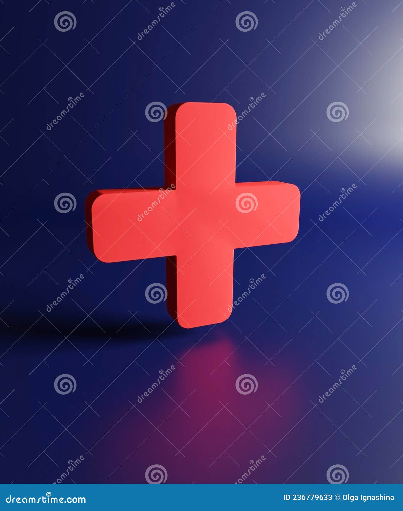Red Plus Sign 3d Illustration Stock Illustration - Illustration of ...