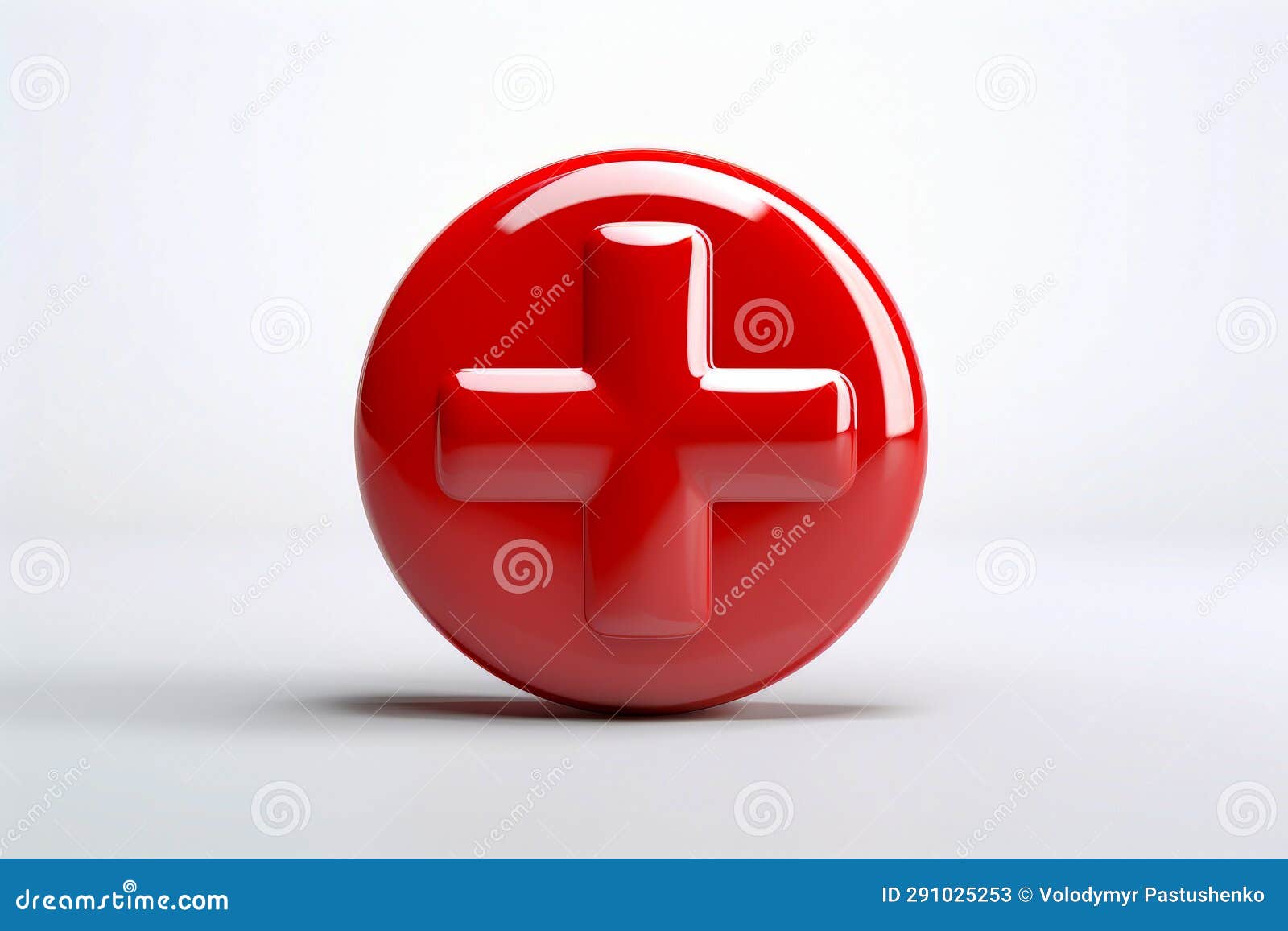 Red Plus Sign Sitting on Top of White Surface. Generative AI Stock ...