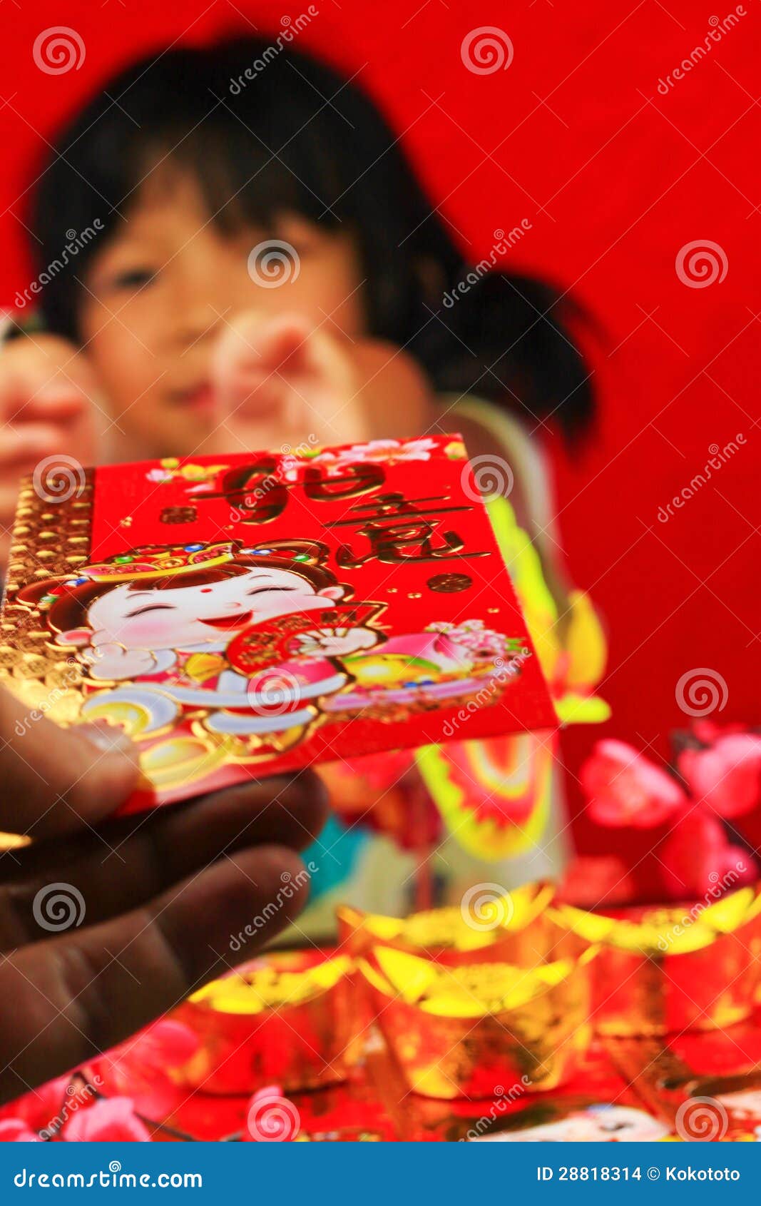 Red Pocket stock photo. Image of girl, symbol, chinesenewyear - 28818314