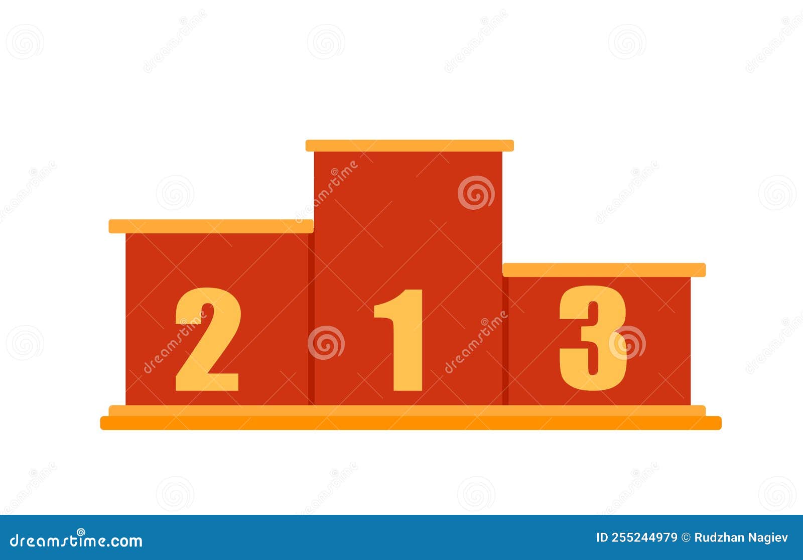 Red podium or pedestal stock vector. Illustration of leader - 255244979