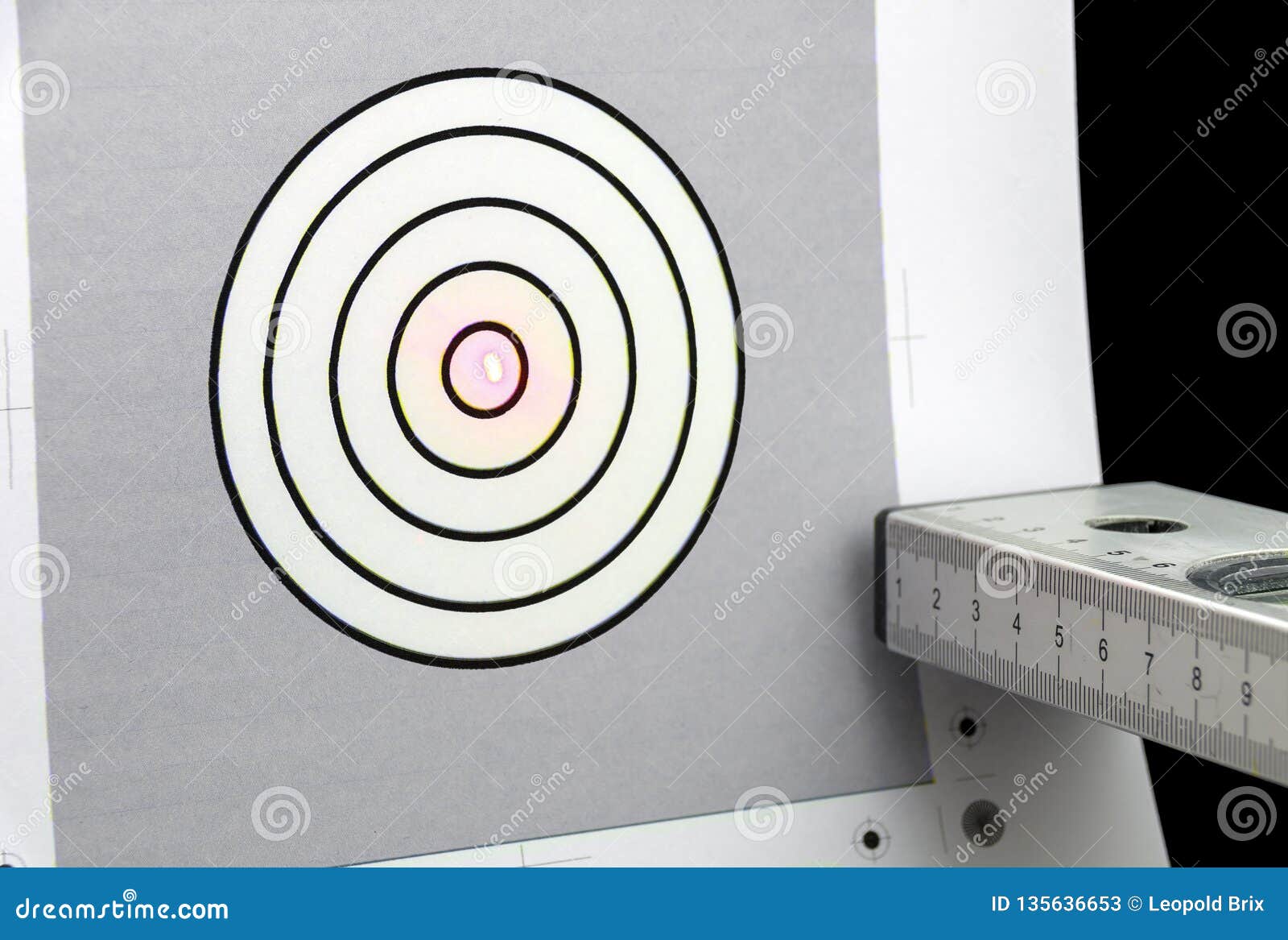 Red Point of a Laser on a Target Stock Image - Image of point, metering ...