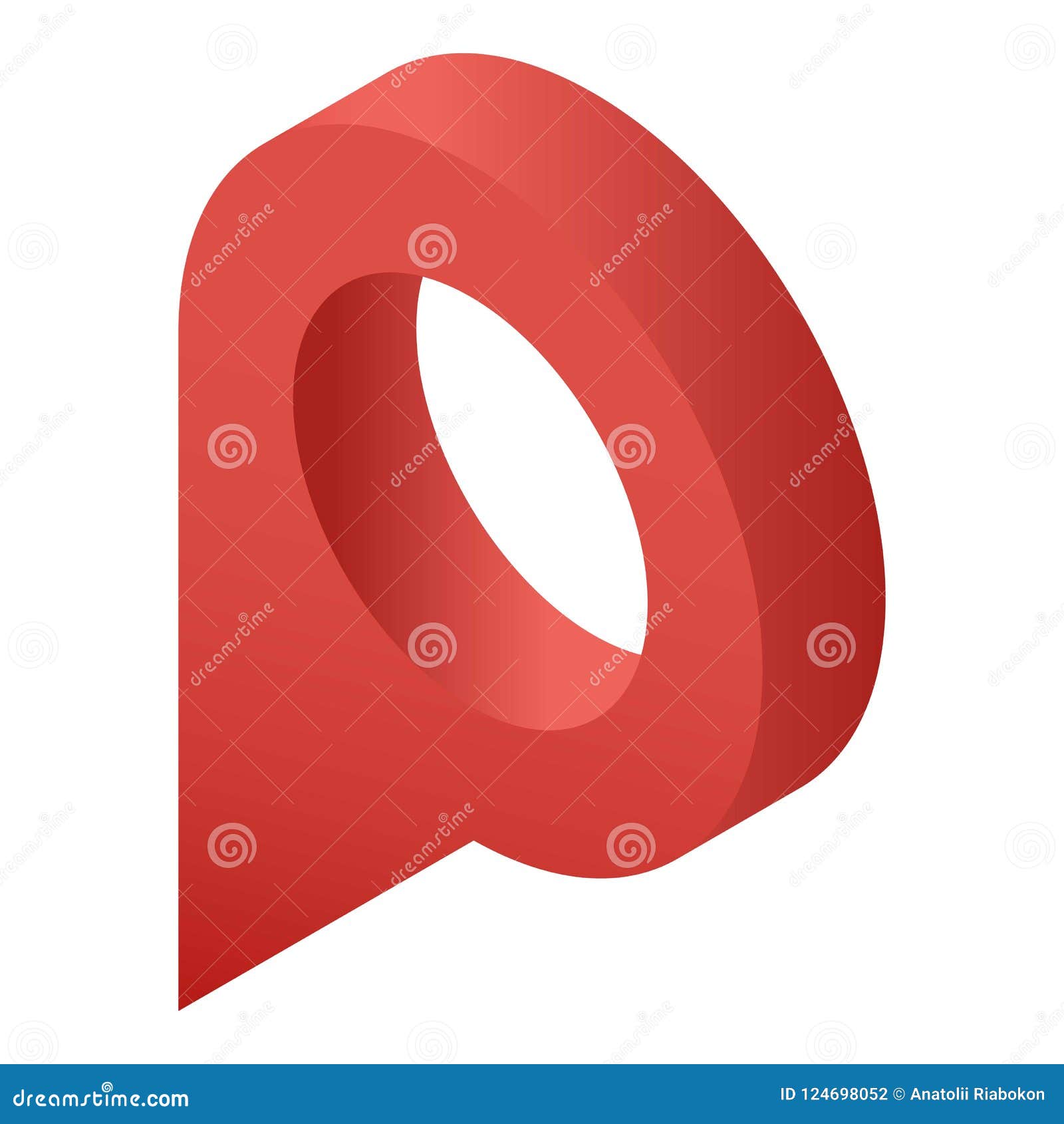 Red Pointer Icon, Isometric Style Stock Illustration - Illustration of ...